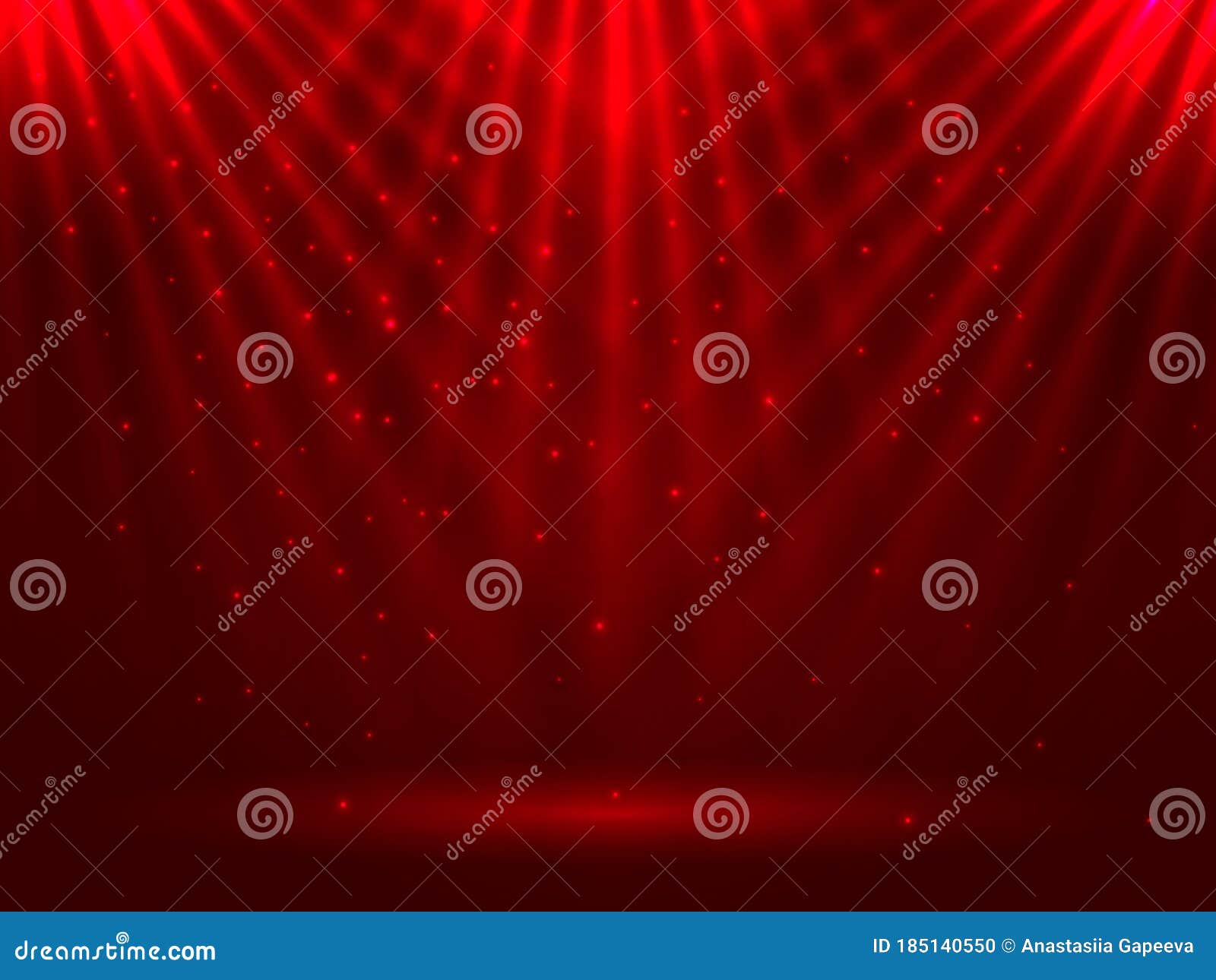 Vector Stock Illustration. Shiny Rays of Light on a Red Background for ...