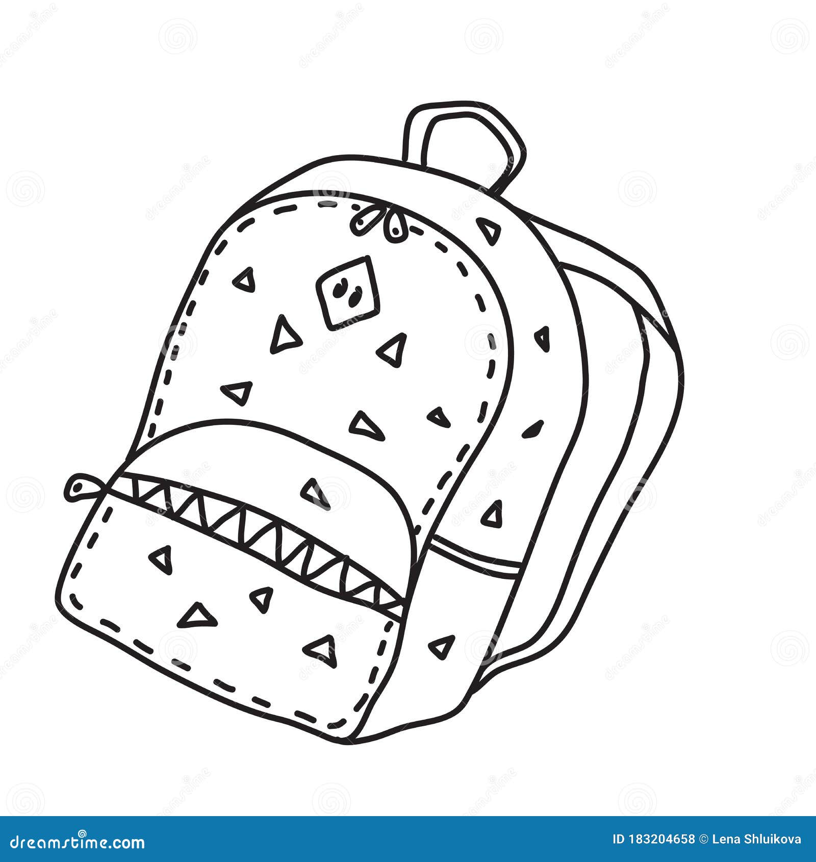 Vector Stock Illustration with Single Object, Hand Drawn, Doodle Style ...