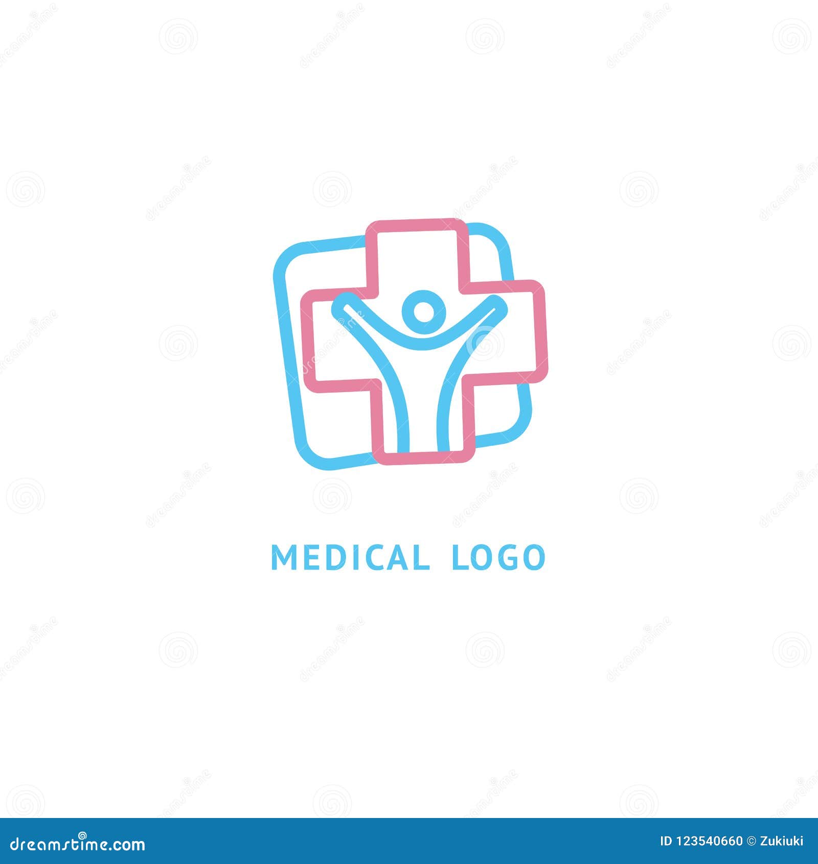 Vector Stock Logo Abstract Medical Vector Template Stock Illustration