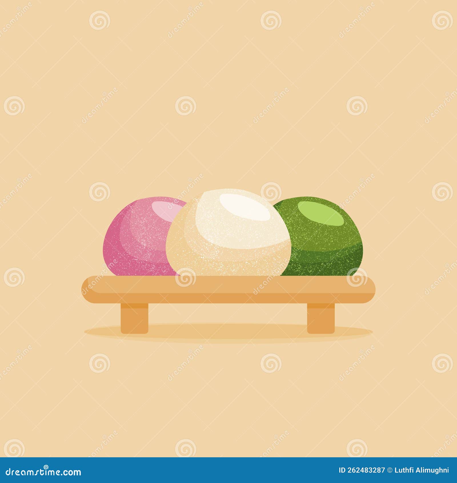 Multicolor Mochi Illustration Background Vector Stock Stock Vector ...