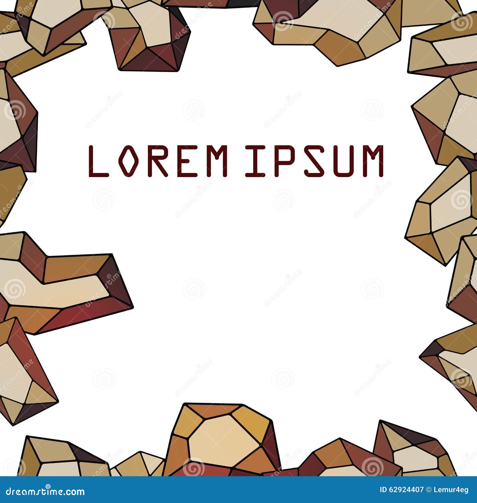 Vector stone frame stock vector. Illustration of wall - 62924407