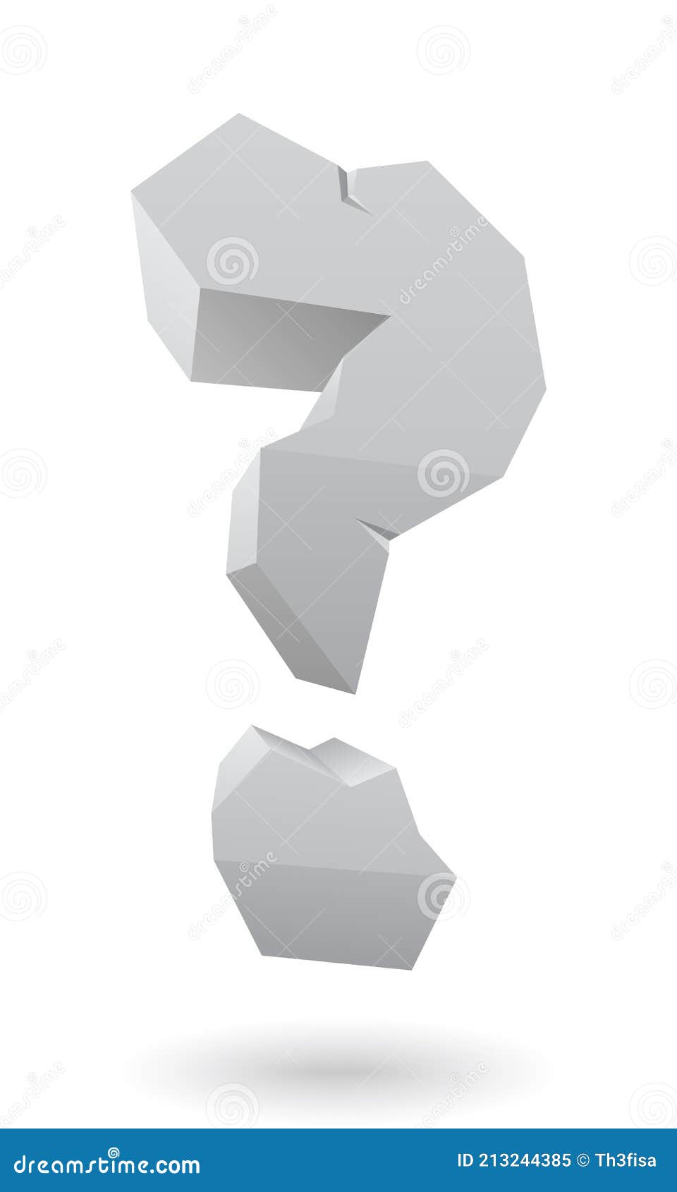 Vector Stone Question Mark with Light Shadow Stock Vector ...