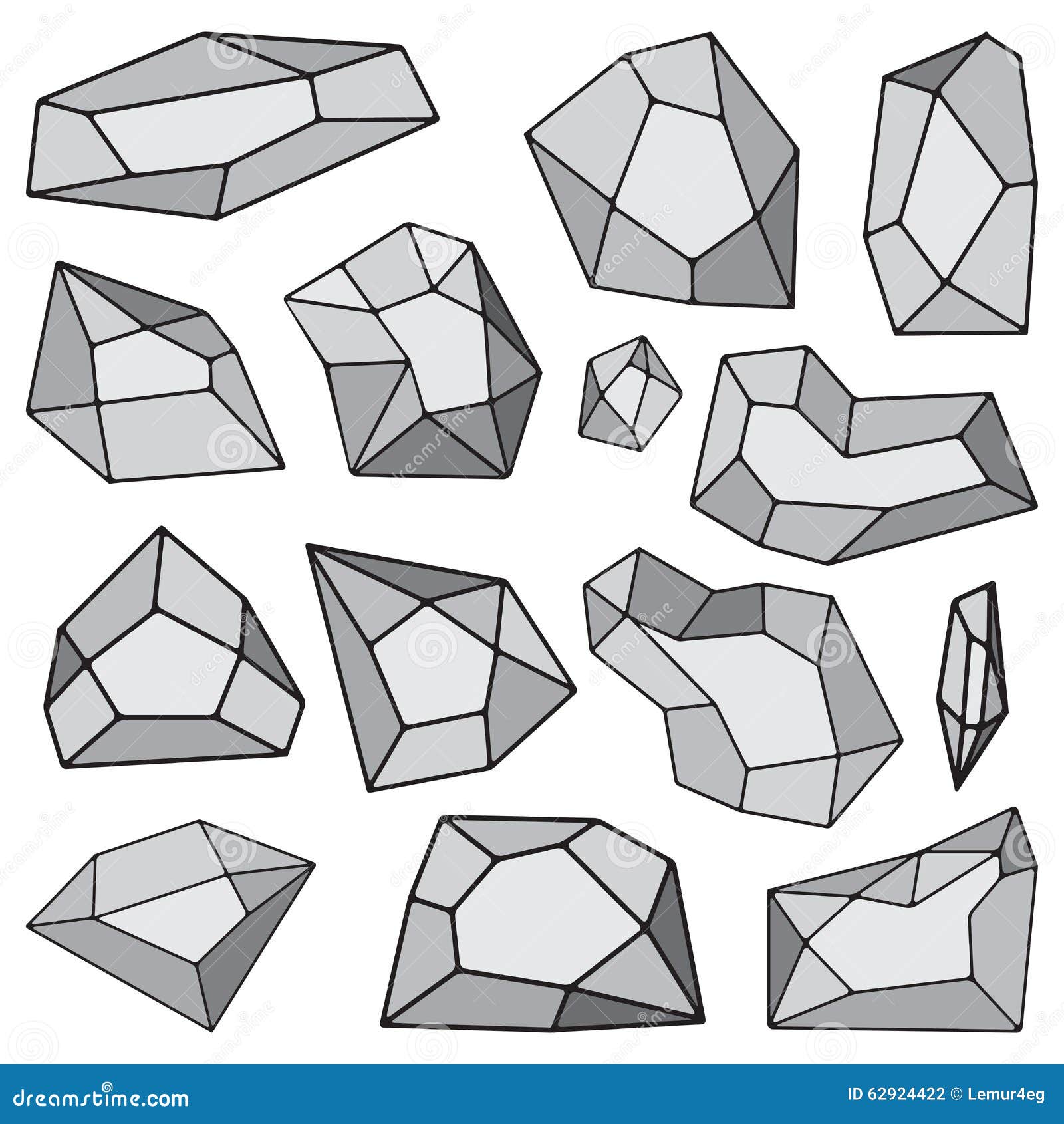 Vector stone set stock vector. Illustration of stone - 62924422