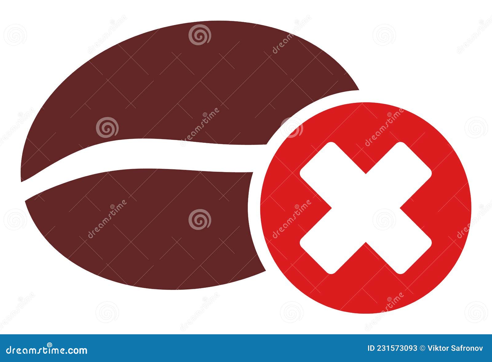Vector Stop Coffee Flat Icon Illustration Stock Vector - Illustration ...