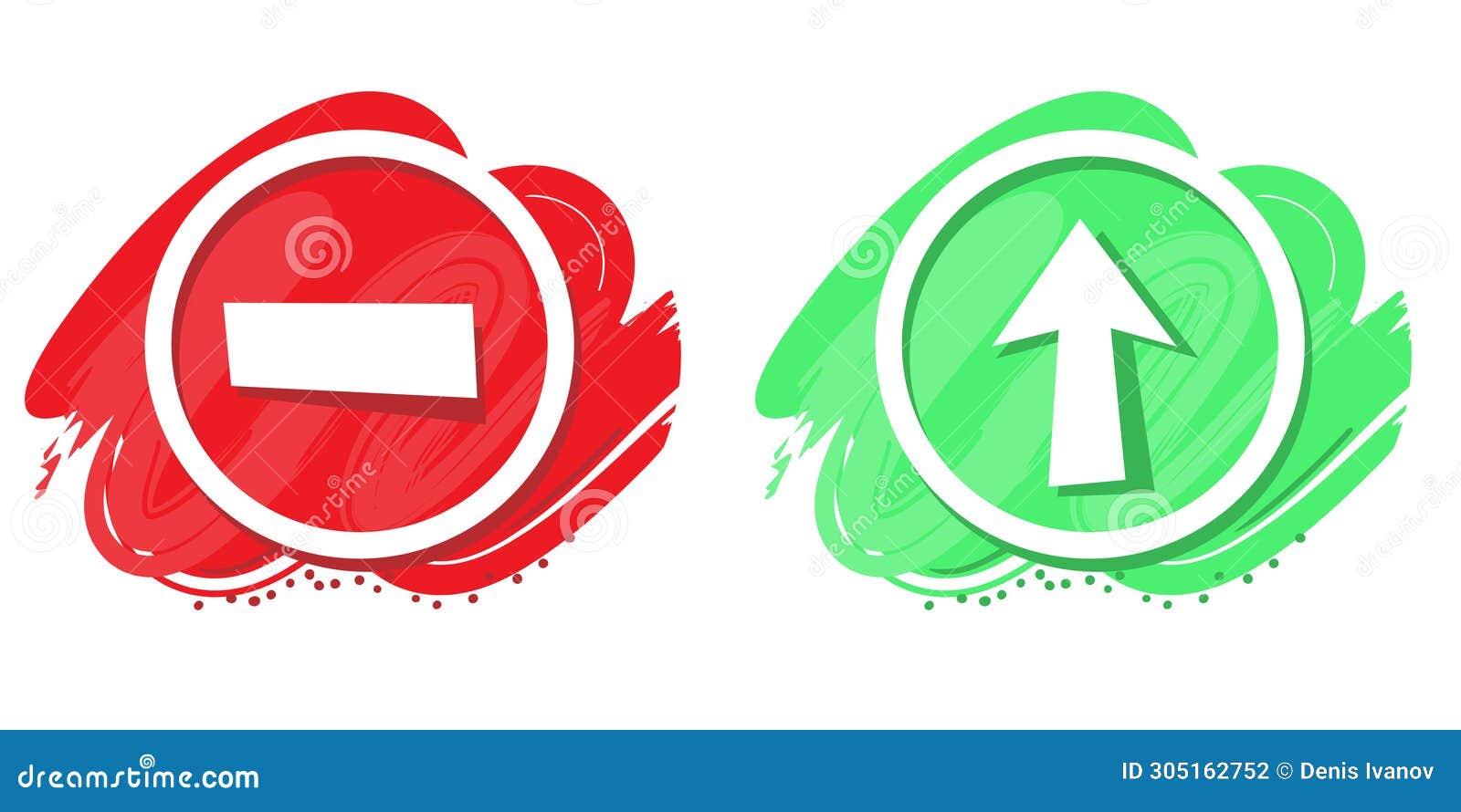 Vector Stop and Go, Yes and No, True and False, Accept and Reject ...