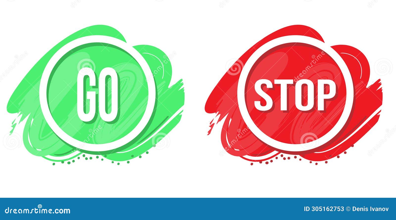 Vector Stop and Go, Yes and No, True and False, Accept and Reject ...