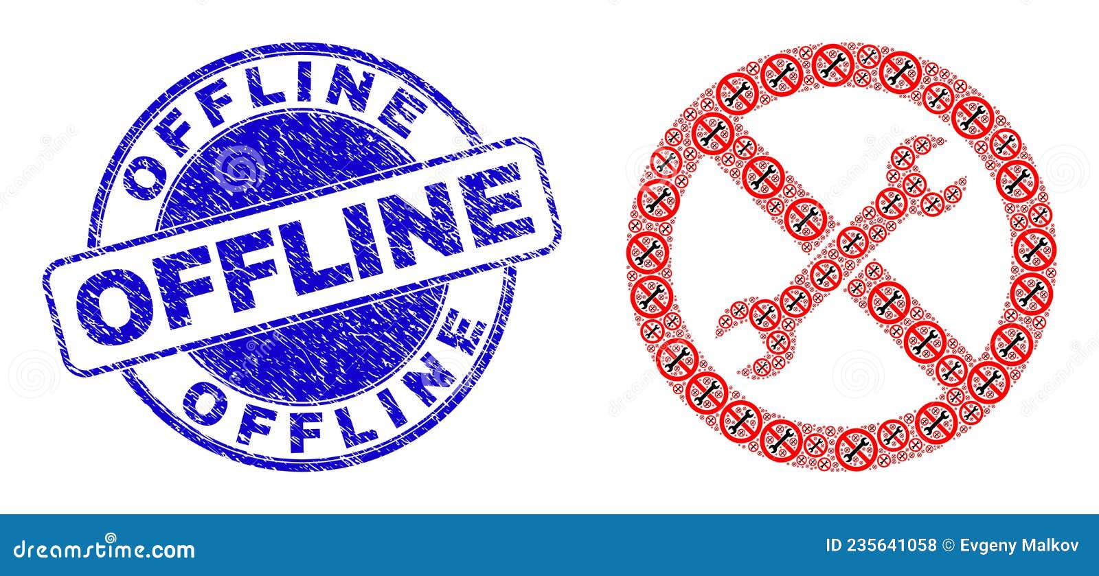 Textured Offline Stamp and Stop Repair Recursive Collage of Self Items ...