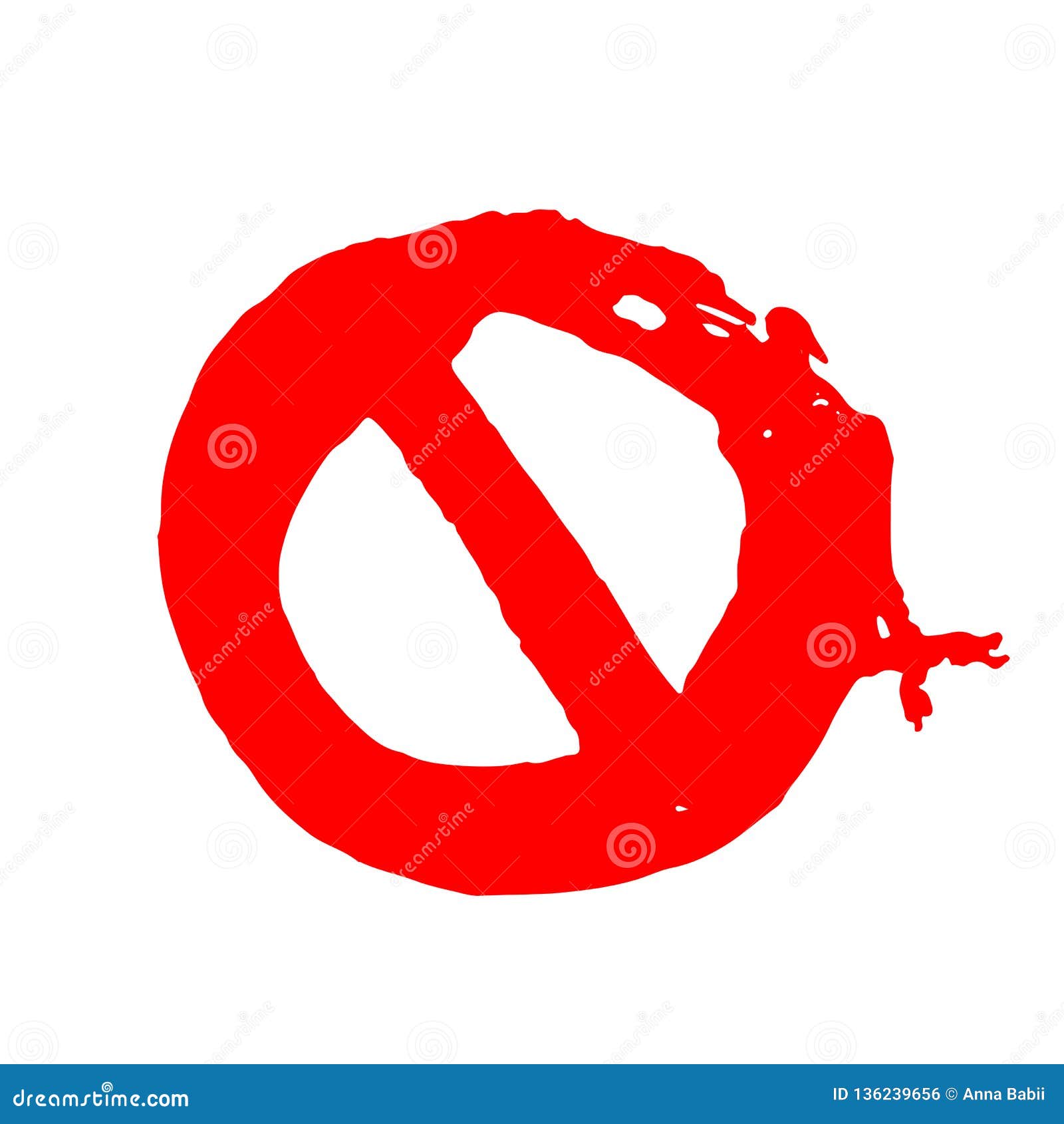 Vector Stop Sign Grunge Icon. Red Warning Vector Illustration. Stock ...