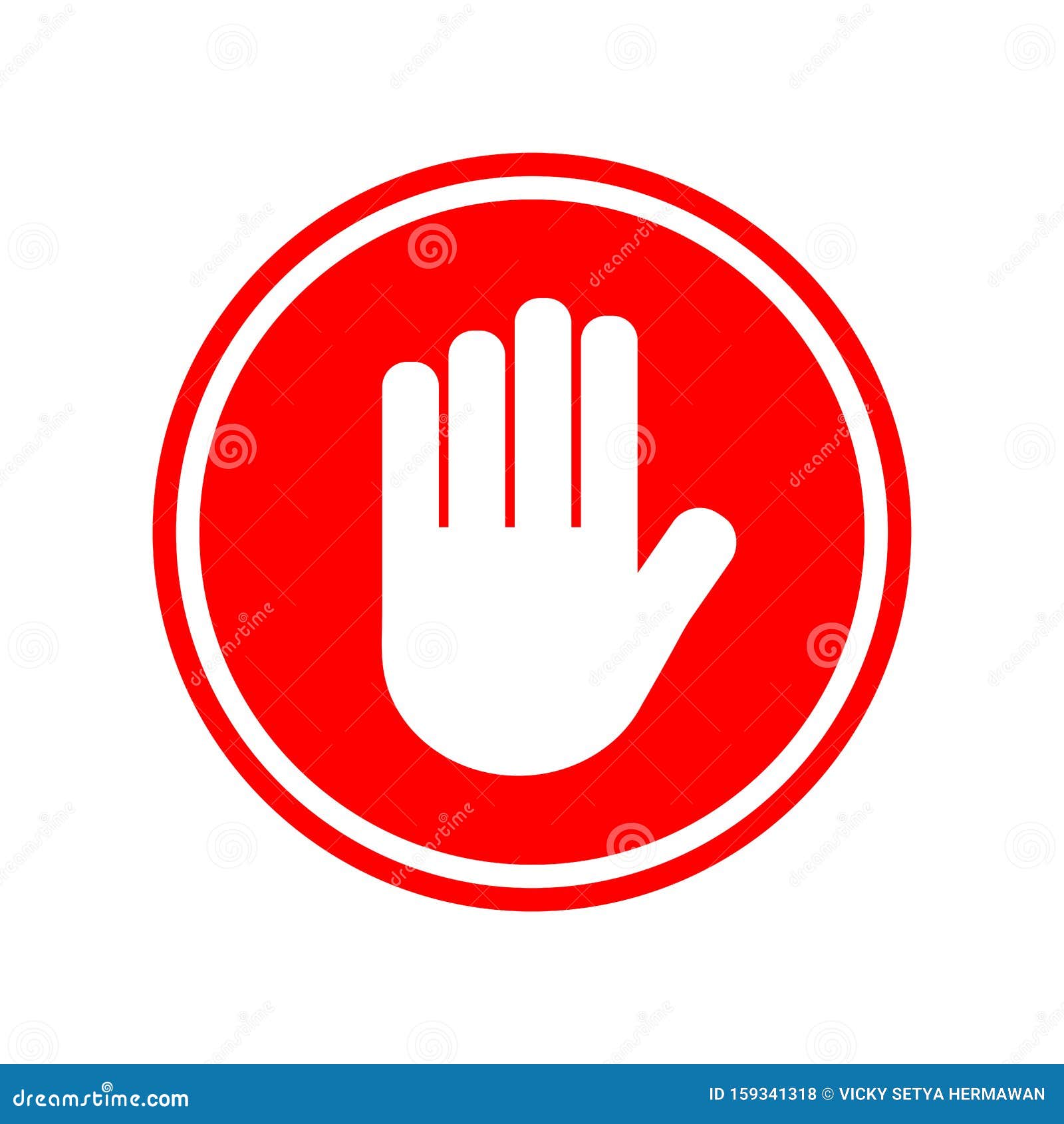 Vector Stop Sign Icon. No Sign, Red Warning Isolated. Not Allowed Icon ...