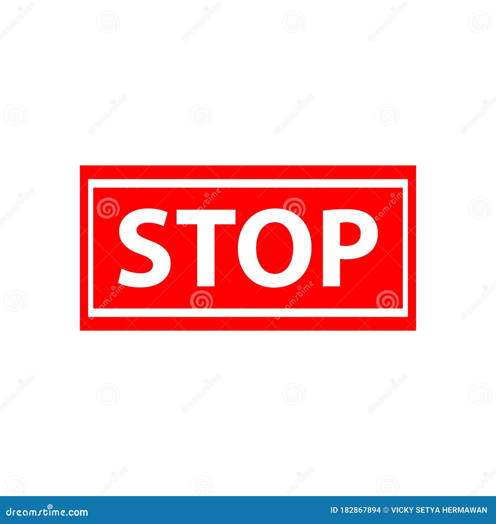 Vector Stop Sign Icon. No Sign. Red Warning Isolated. Not Allowed Icon ...