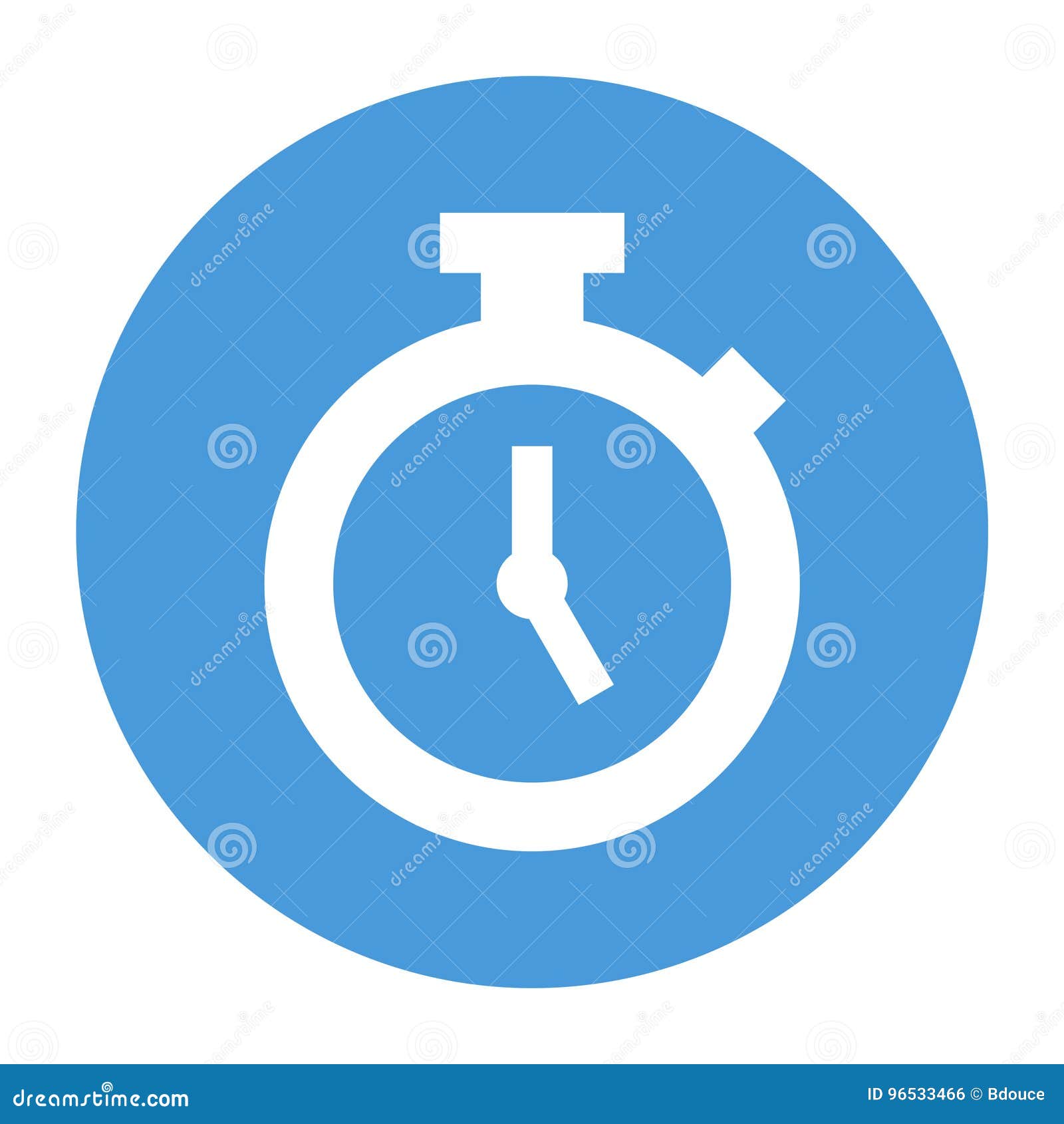 Vector Stopwatch in Circle Icon Stock Vector - Illustration of health ...