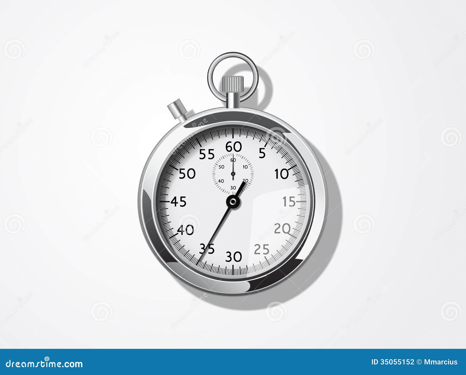 Vector Stopwatch Icon On White Isolated Background. Time Stop Symbol ...