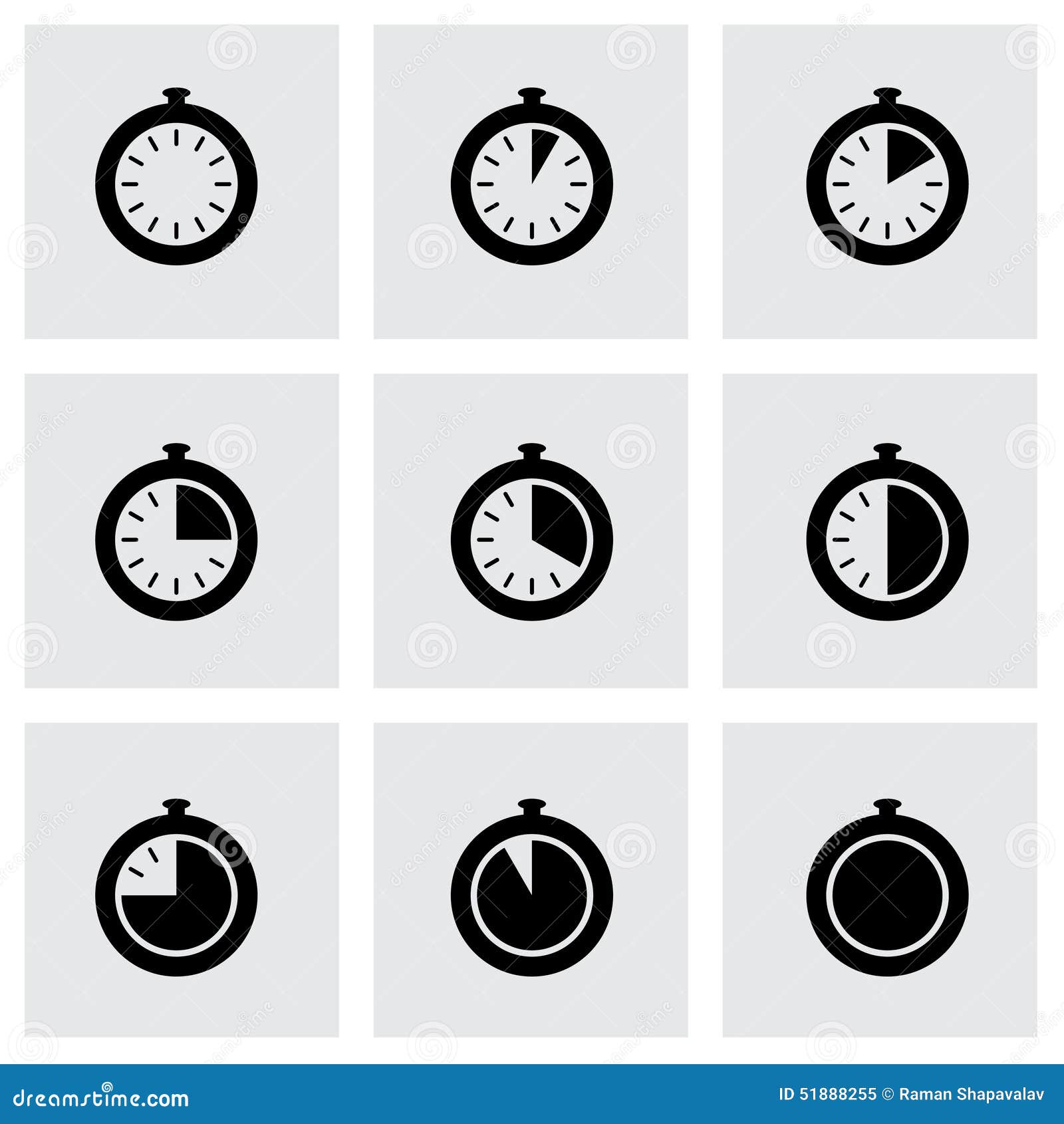 Vector Stopwatch Icon On White Isolated Background. Time Stop Symbol ...