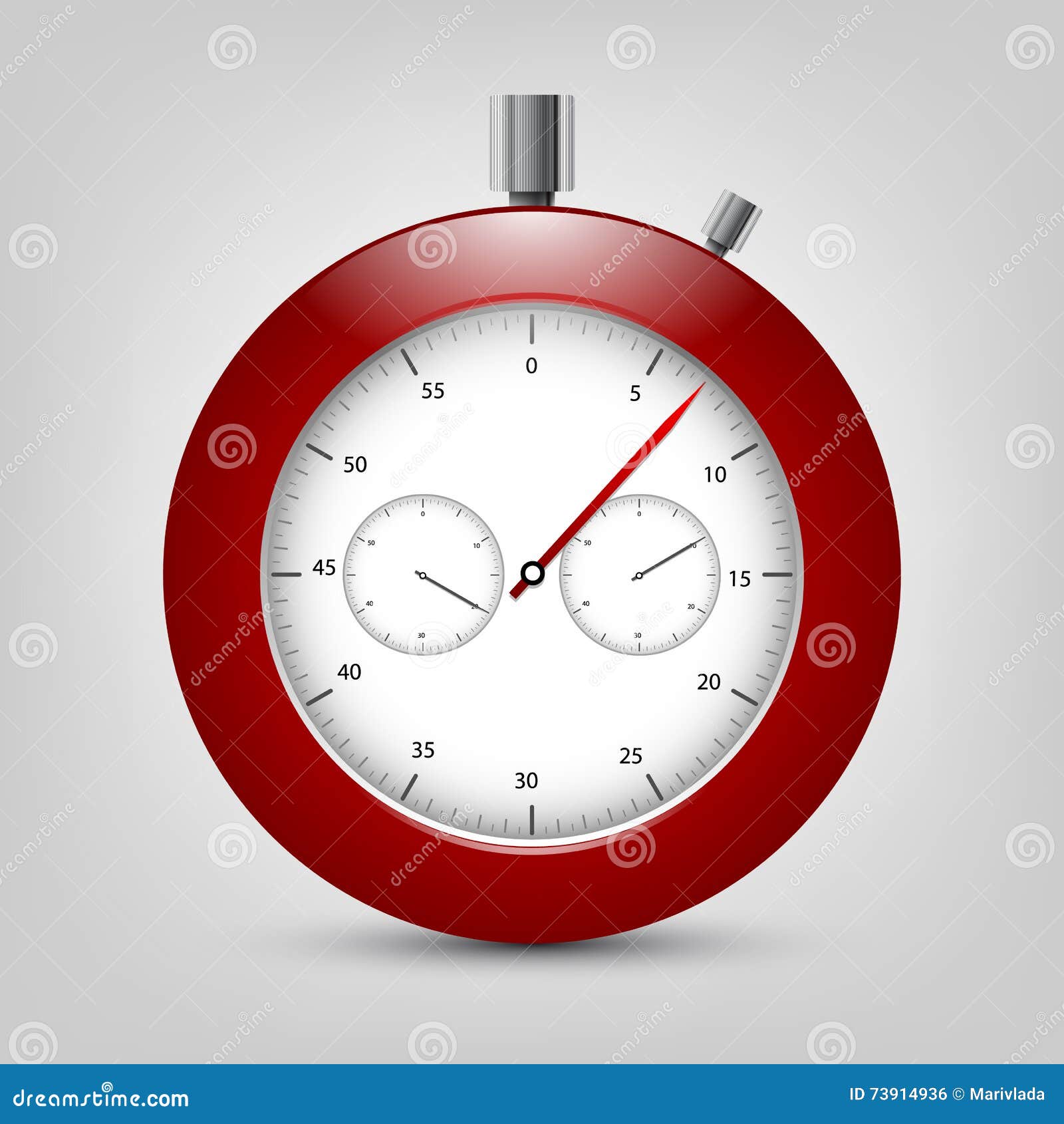 Vector Stopwatch Icon On White Isolated Background. Time Stop Symbol ...