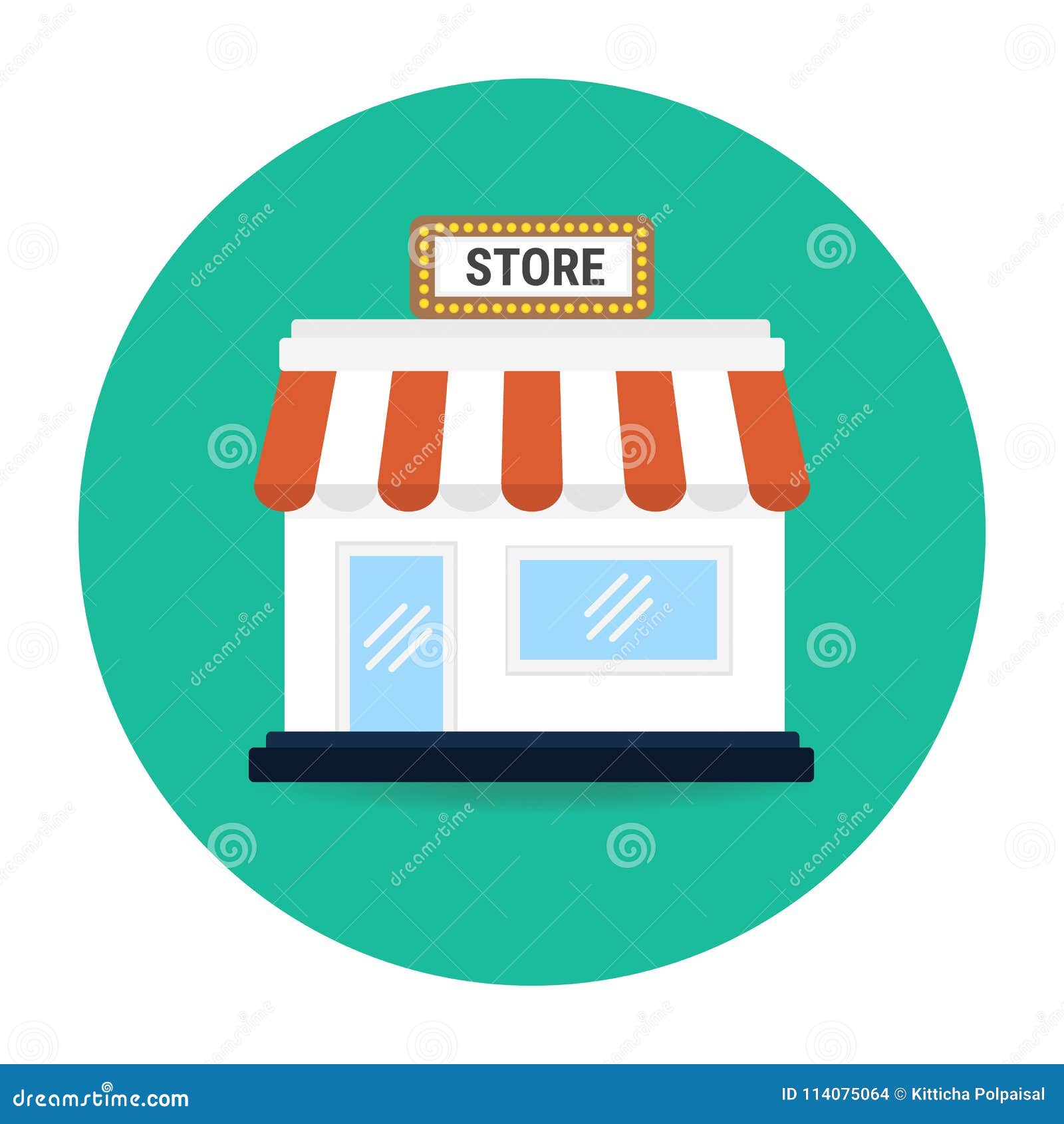 Vector Store Icon, Vector Illustion Flat Design Style. Stock Vector ...