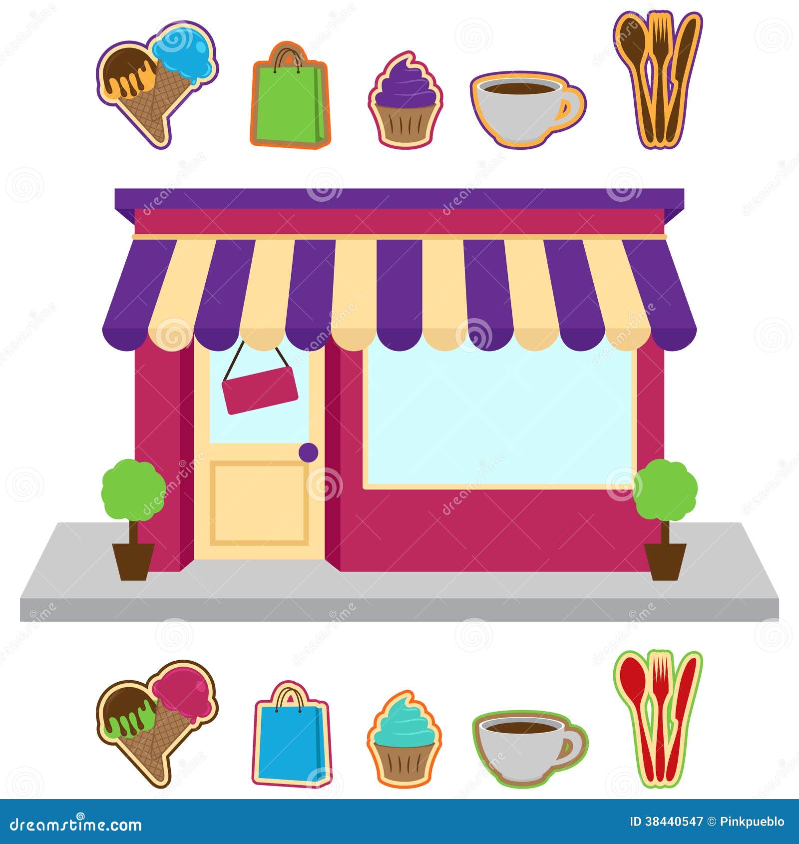 Vector Toy Store Logo. Cute Kids Shop Symbol With Boy And Girl Heads ...