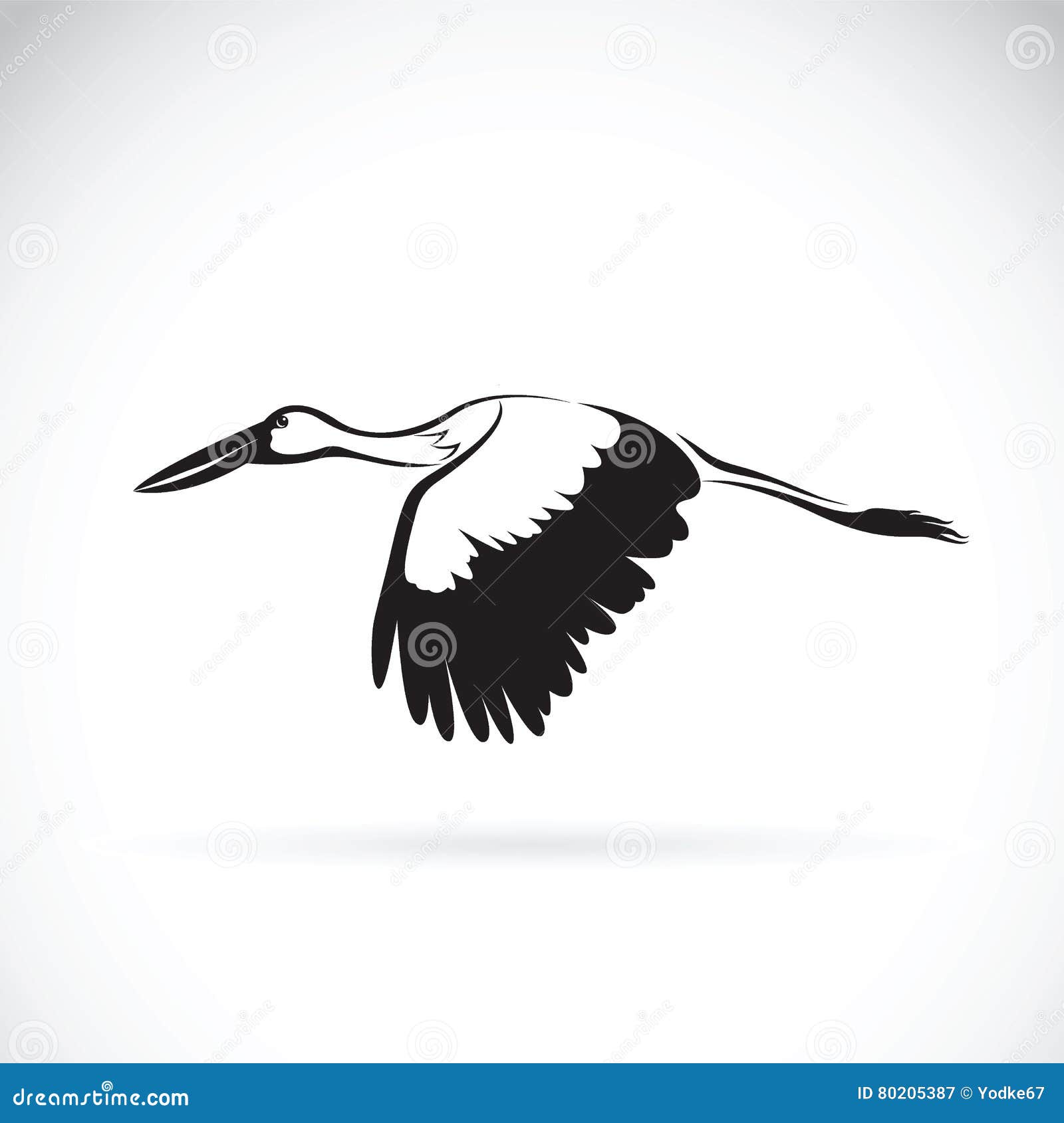 Stork Flying, Vector Illustration , Black Silhouette , | CartoonDealer ...
