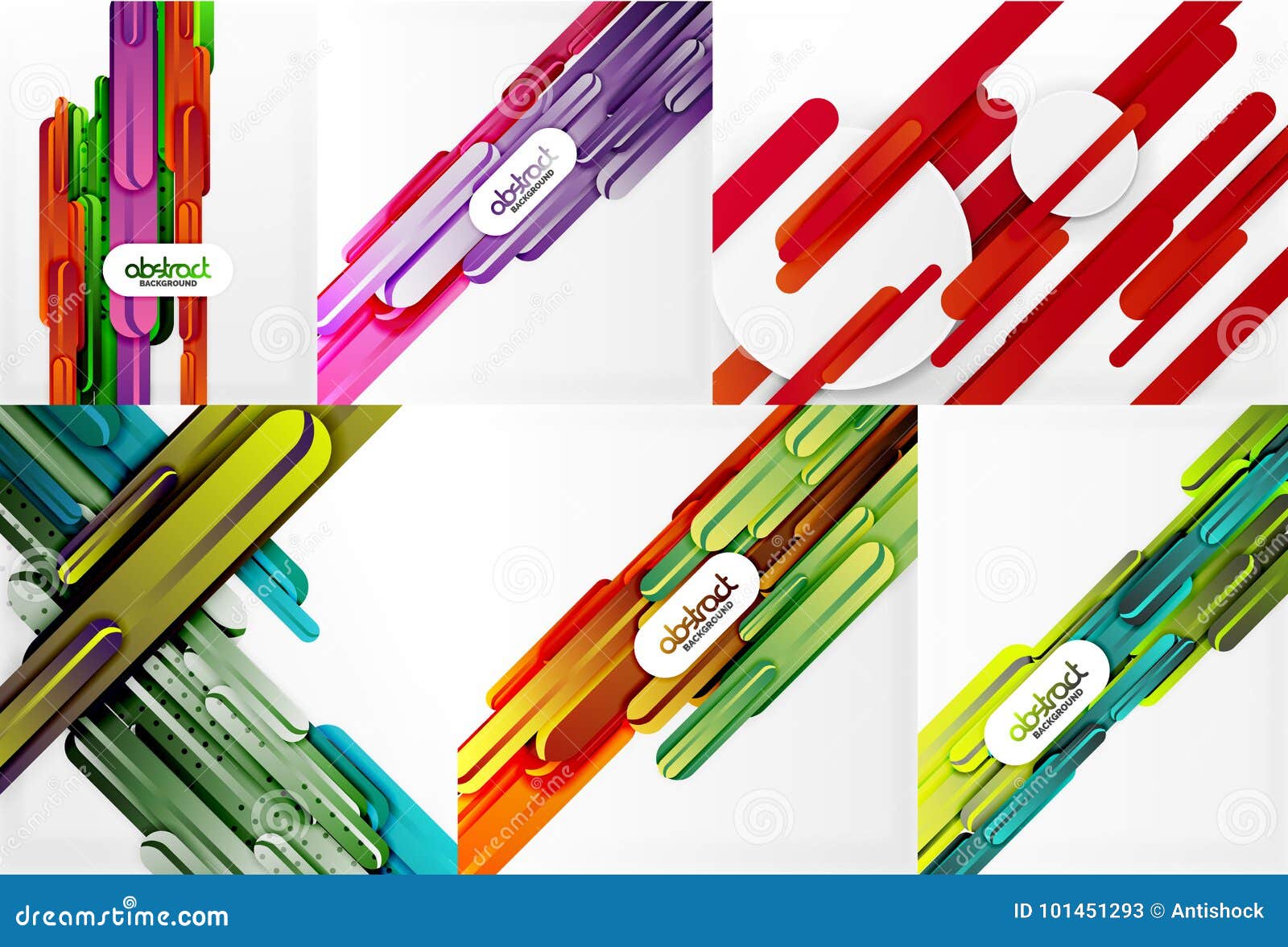 Vector Straight Line Abstract Background Set Stock Vector ...