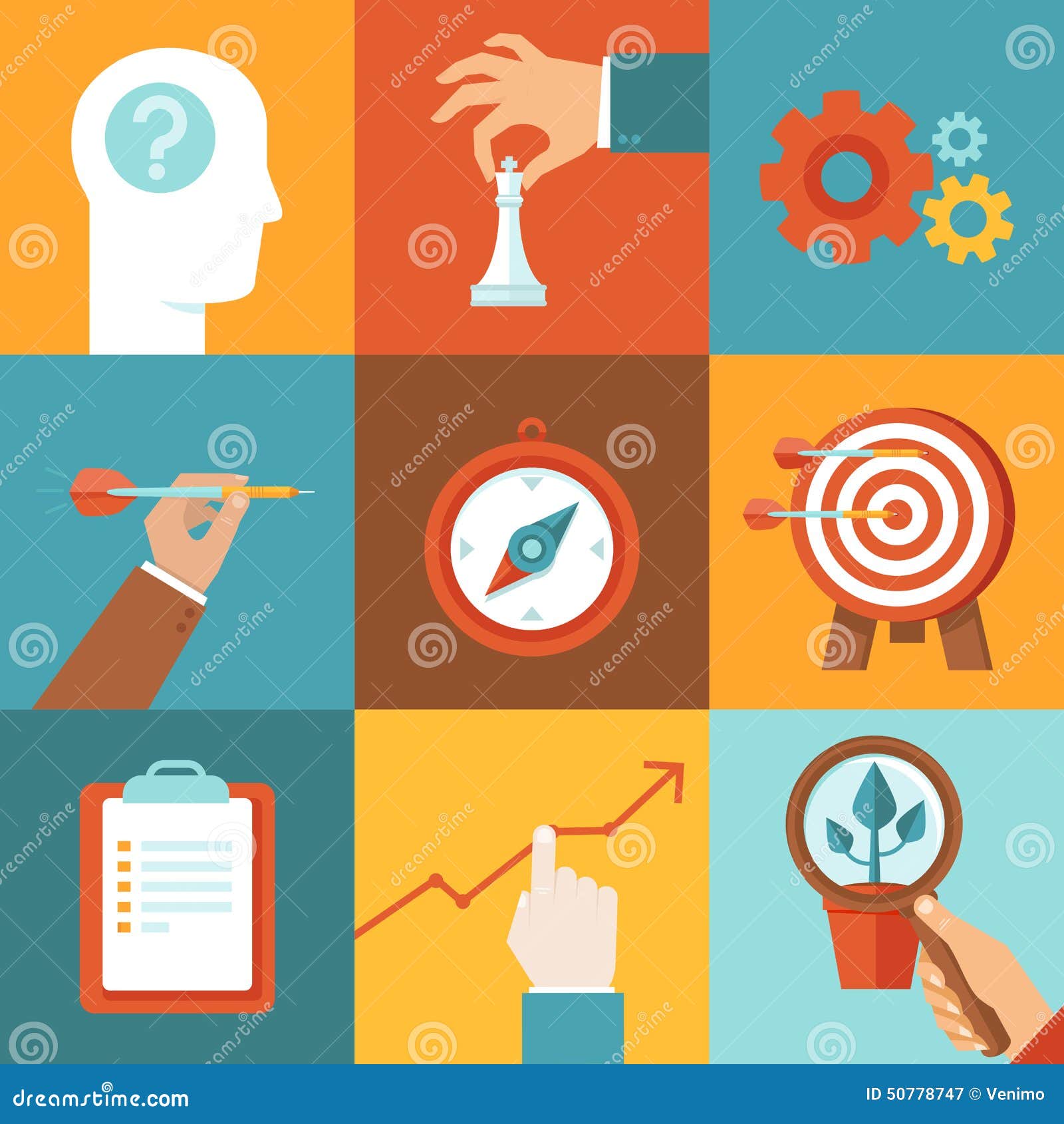 Vector Strategy Concept in Flat Trendy Style Stock Vector ...