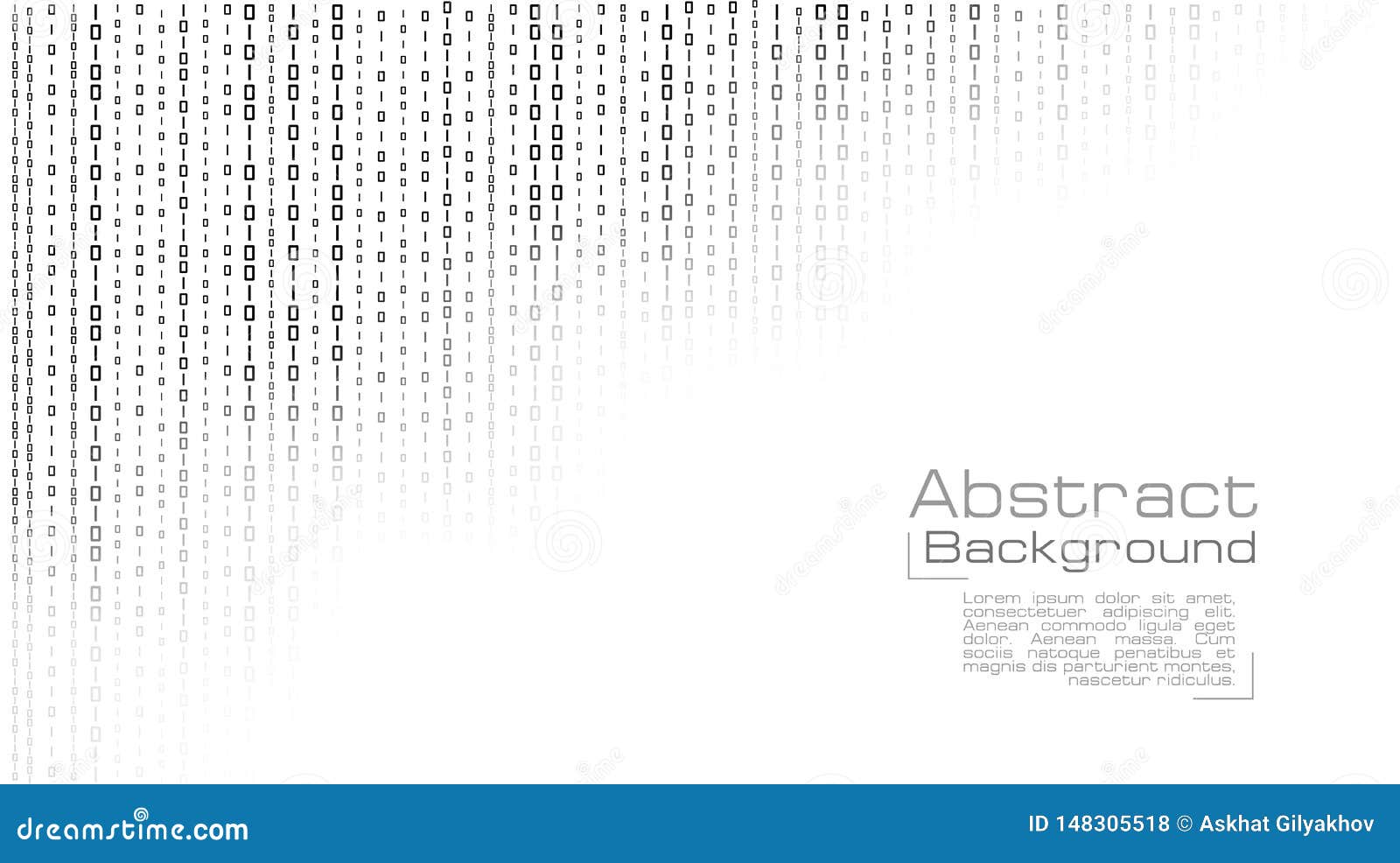 Vector Streaming Binary Code on White Background. Stock Vector ...