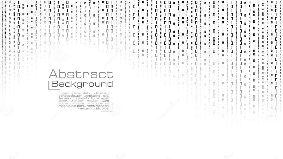 Vector Streaming Binary Code on White Background. Stock Vector ...