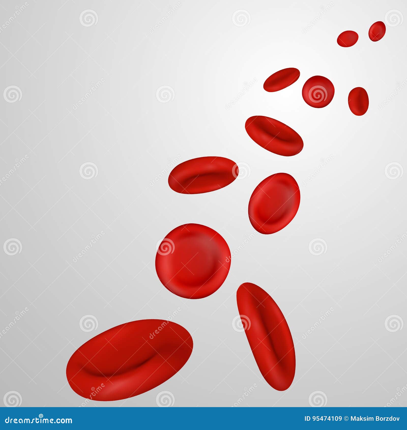 Red Streaming Blood Cells Background. Cartoon Vector | CartoonDealer ...