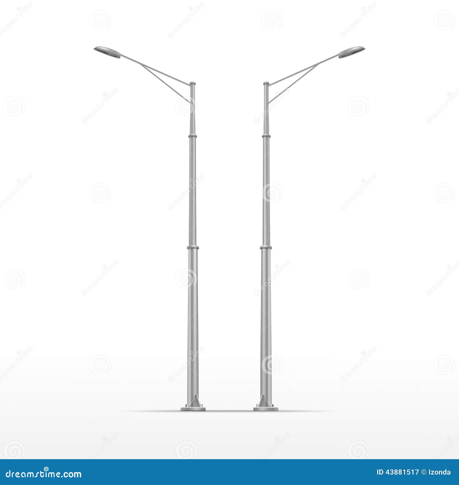 Vector Street Lamp Isolated on White Background Stock Vector ...