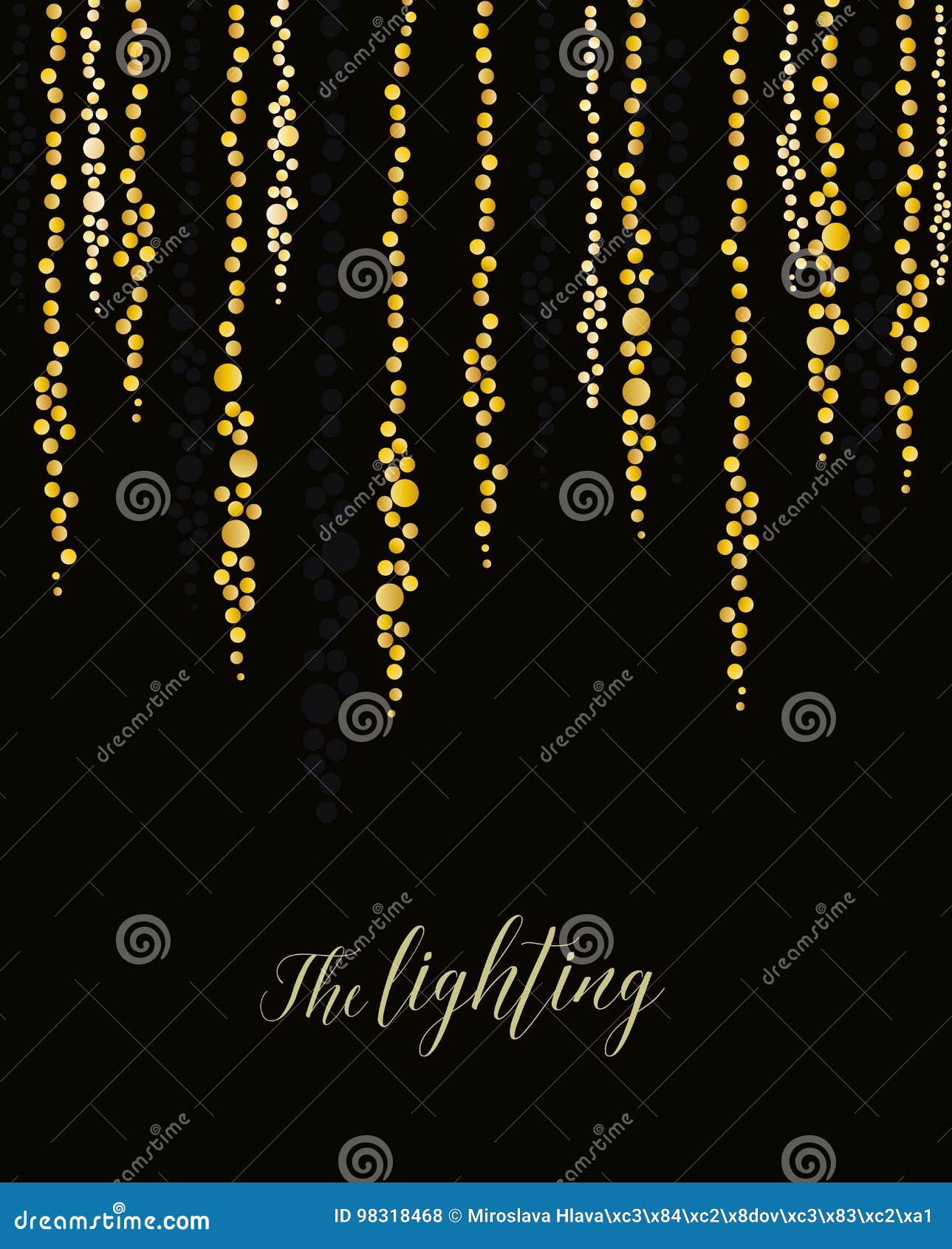 Vector string lights stock vector. Illustration of graphic - 98318468