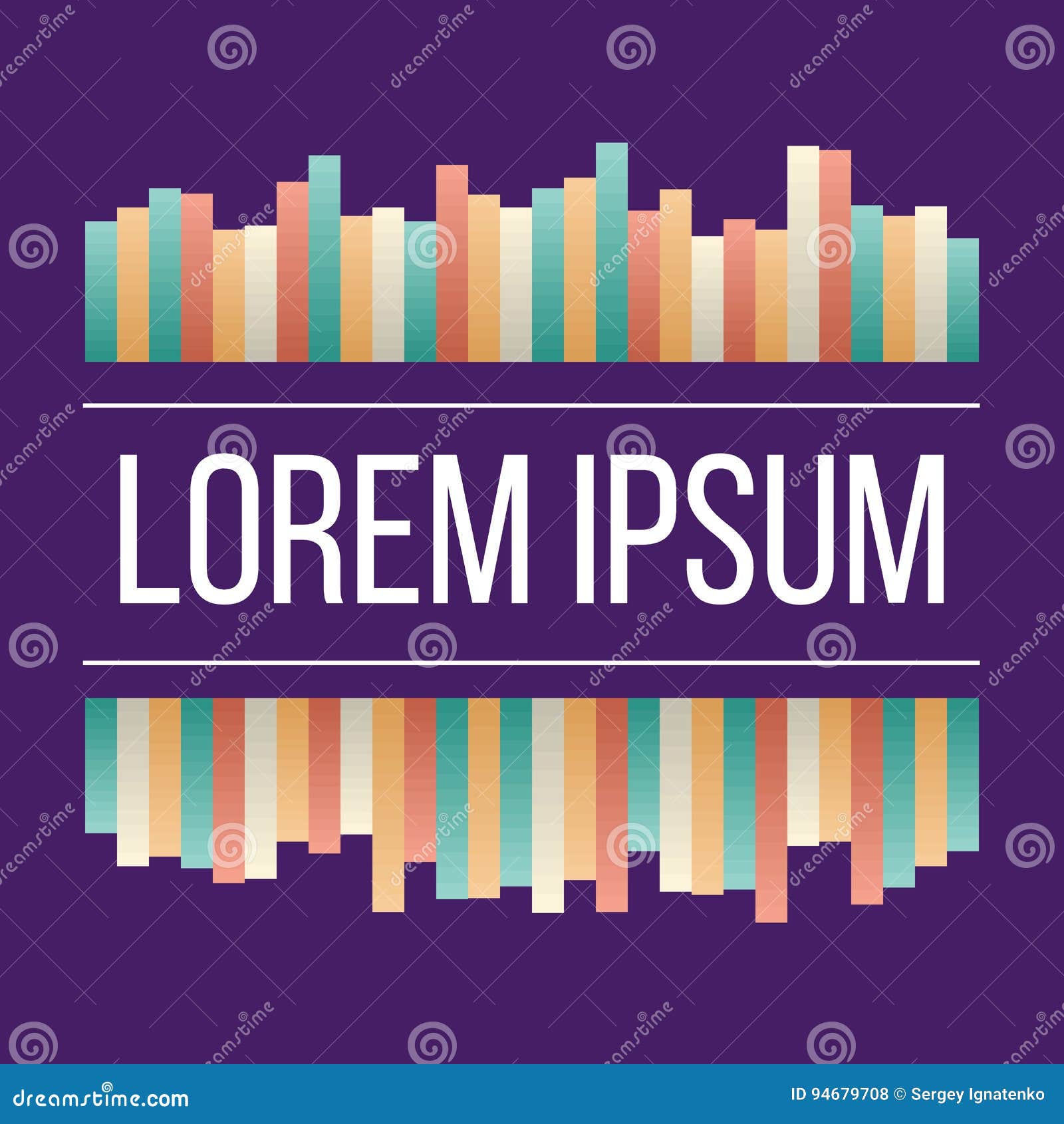 Vector Stripe Background, Cover with Space for Text. Illustration Stock ...