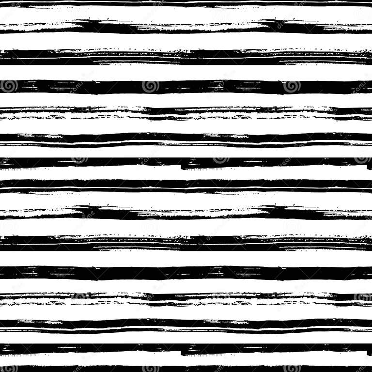 Vector Stripe Pattern. Seamless Background from Brush Strokes. Grunge ...