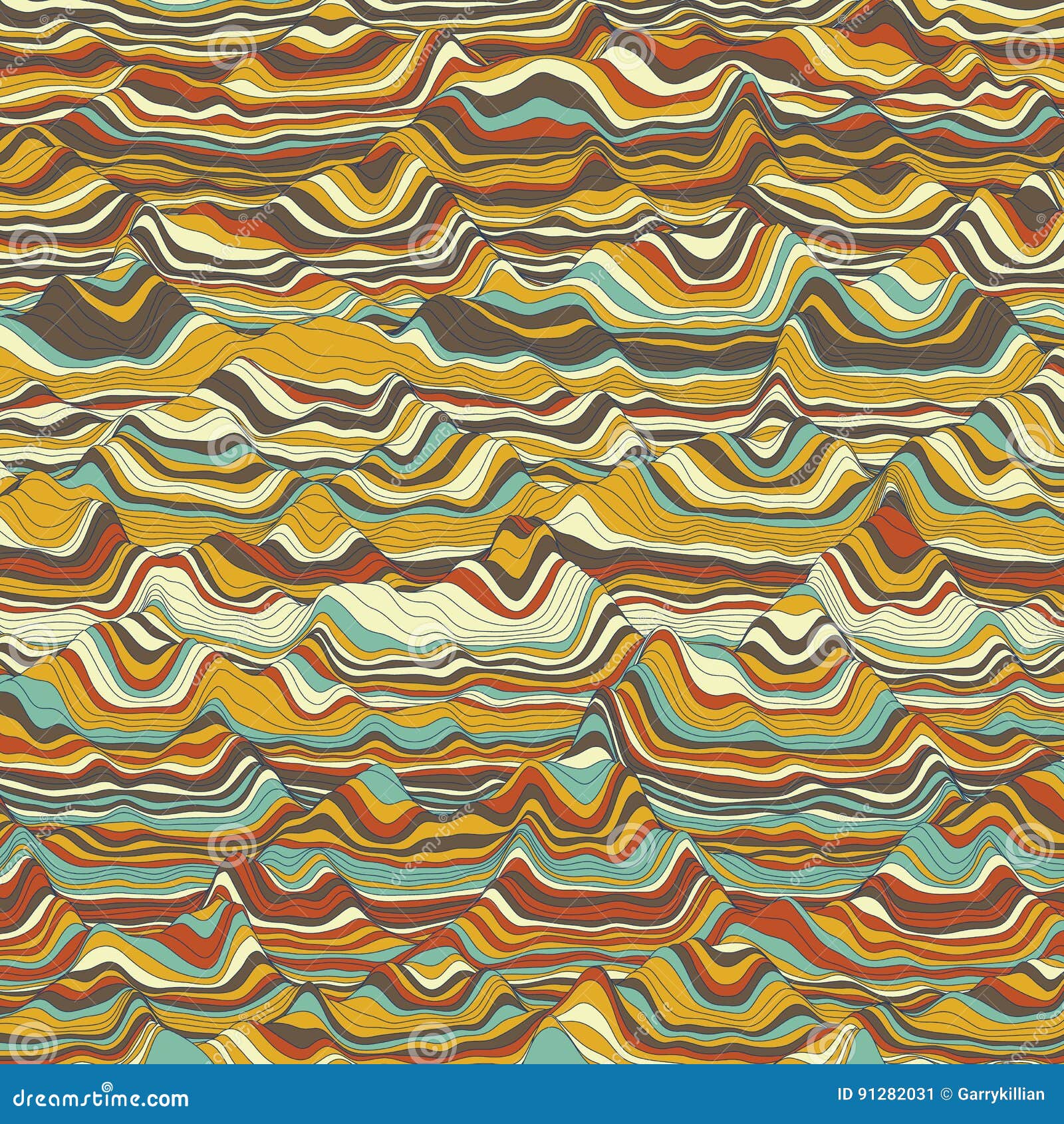 Vector Striped Background. Abstract Color Waves. Sound Wave Oscillation ...