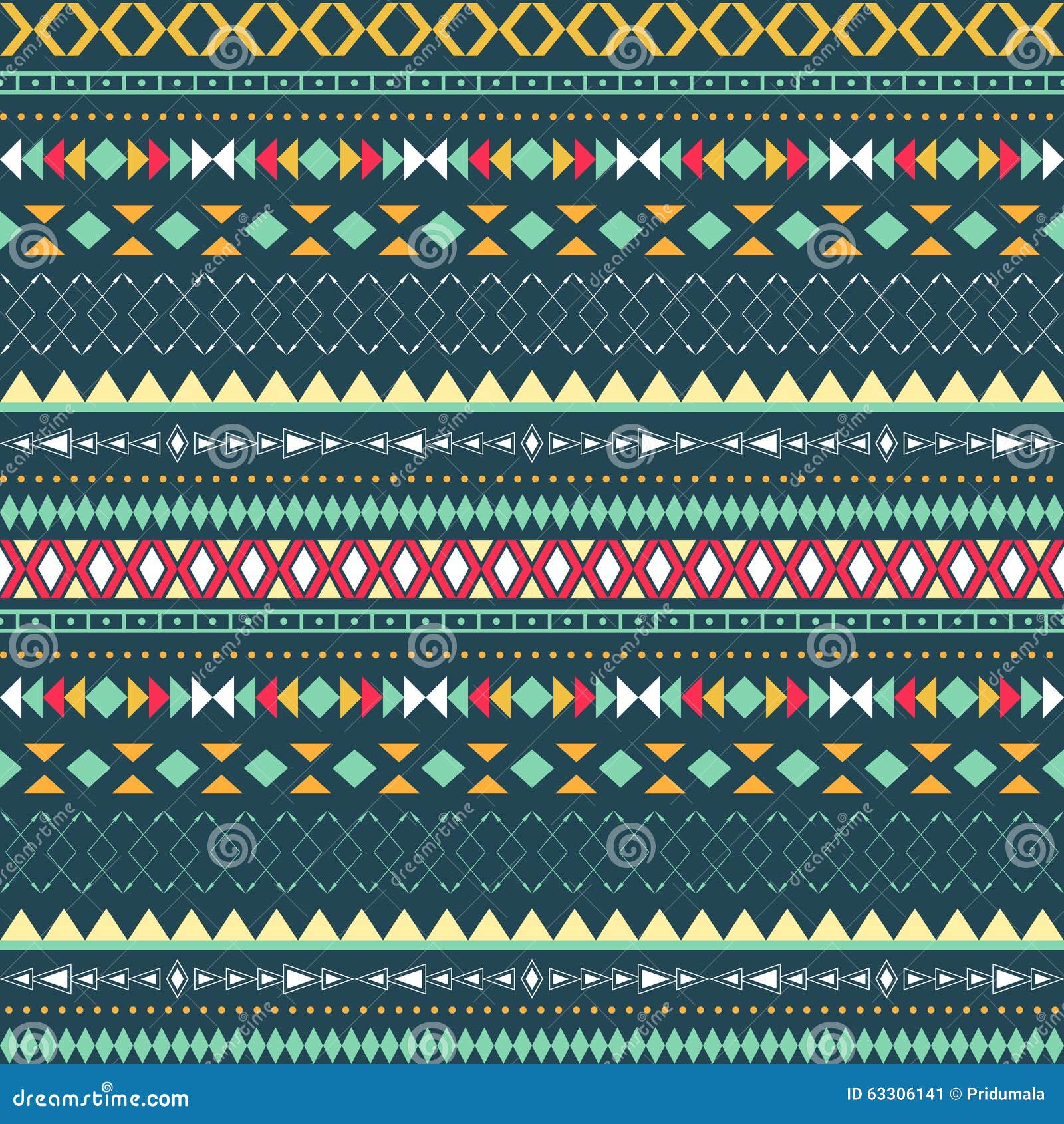 Vector Stripes Pattern. Tribal Seamless Texture Stock Vector ...