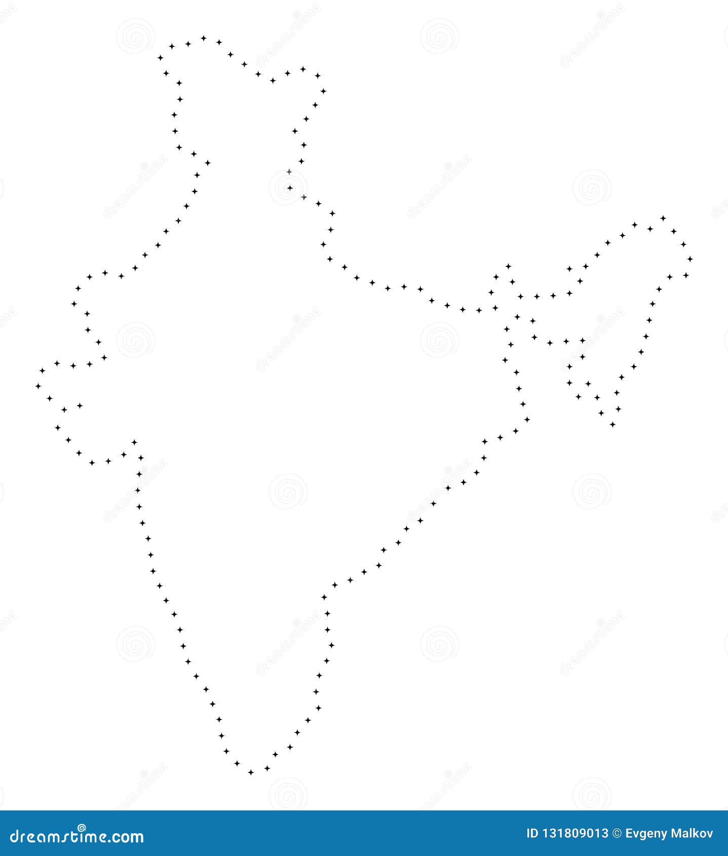Dot Stroke India Map stock vector. Illustration of frame - 131809013