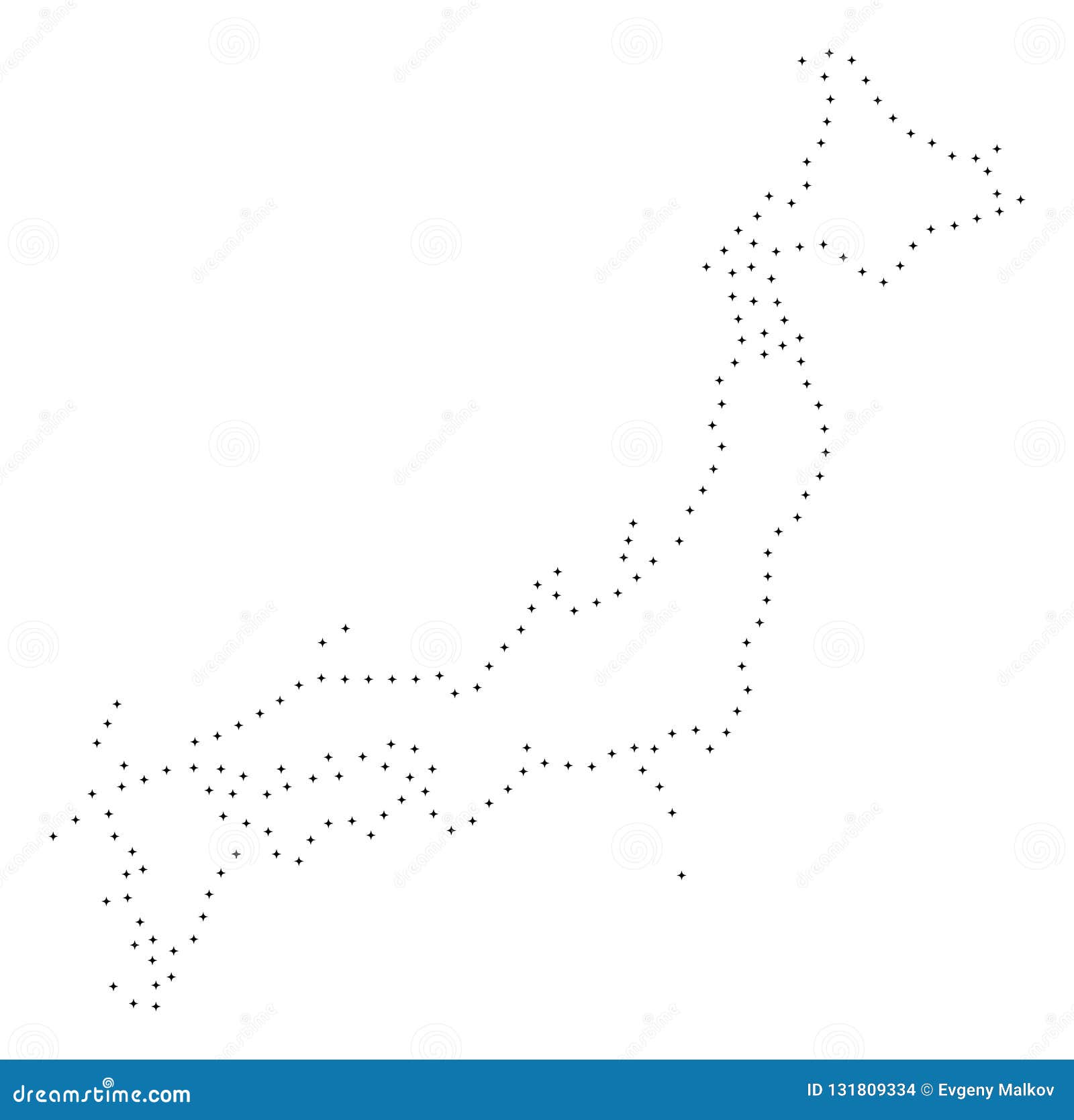 Dot Stroke Japan Map stock vector. Illustration of nation - 131809334