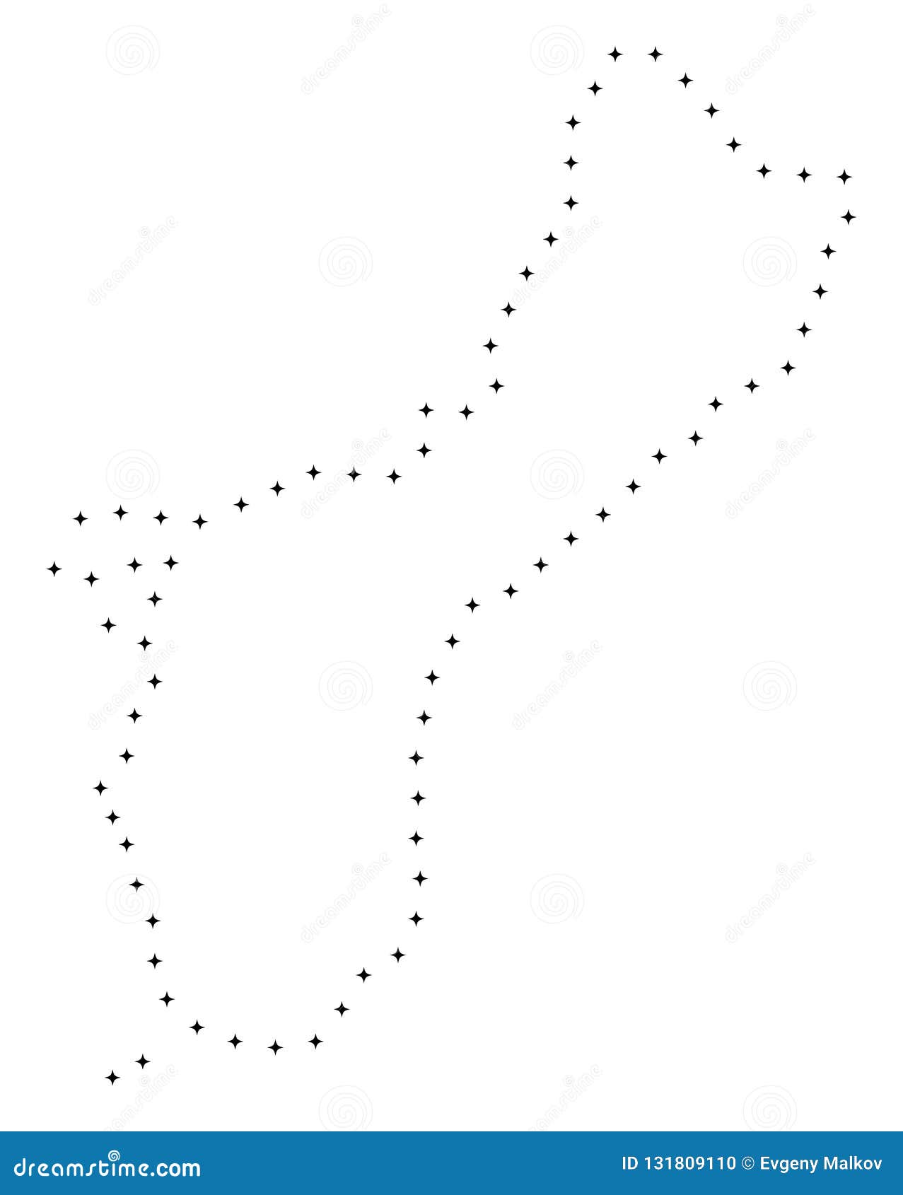 Dotted Stroke Guam Island Map Stock Vector - Illustration of ...