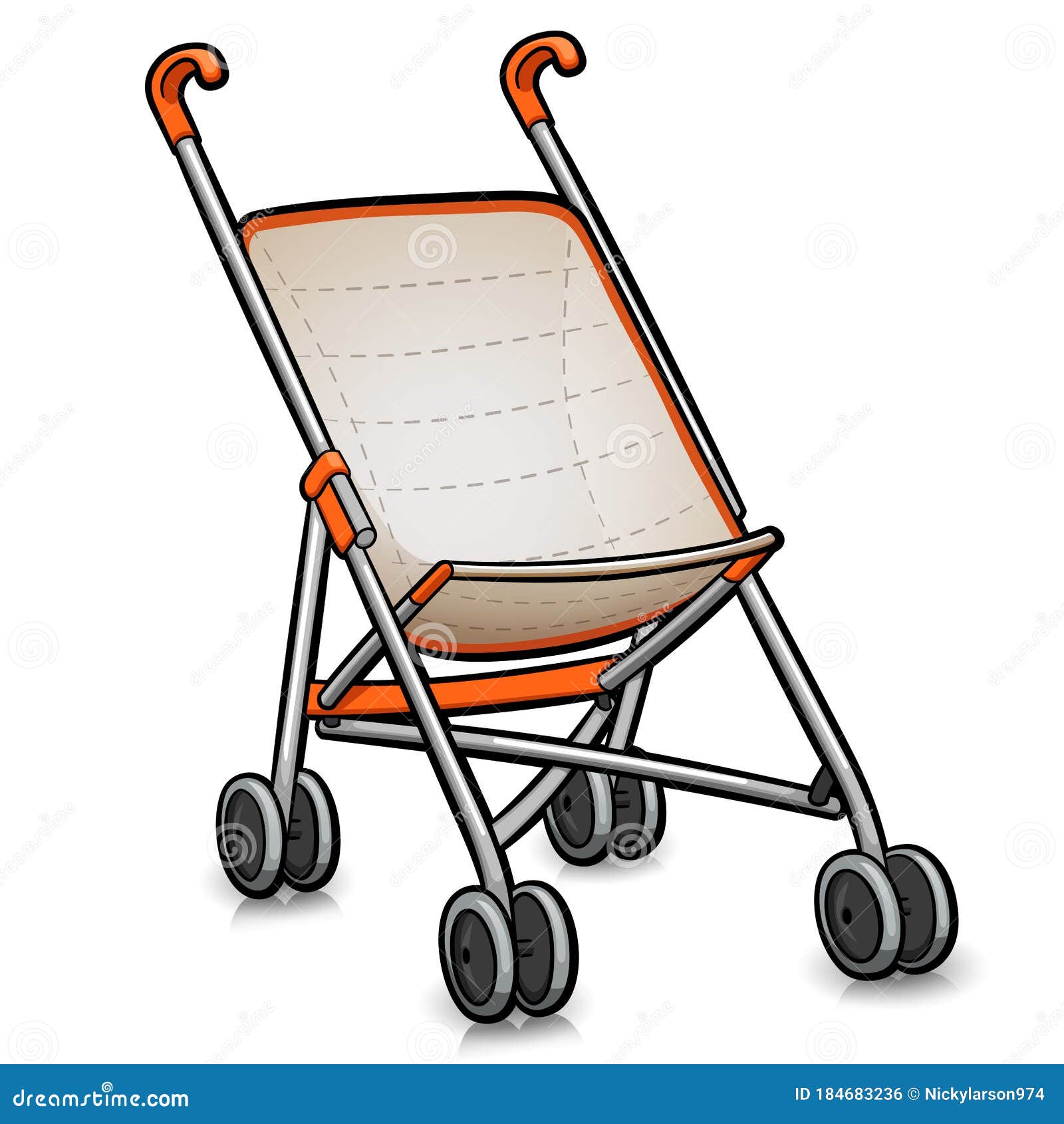 Vector Stroller Cartoon Isolated Design Stock Vector - Illustration of ...