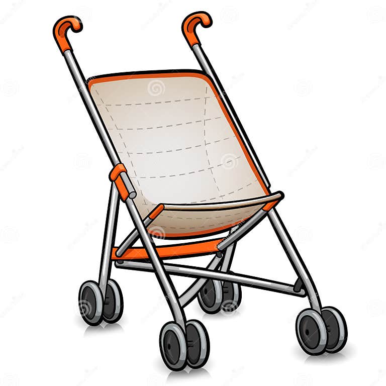 Vector Stroller Cartoon Isolated Design Stock Vector - Illustration of ...