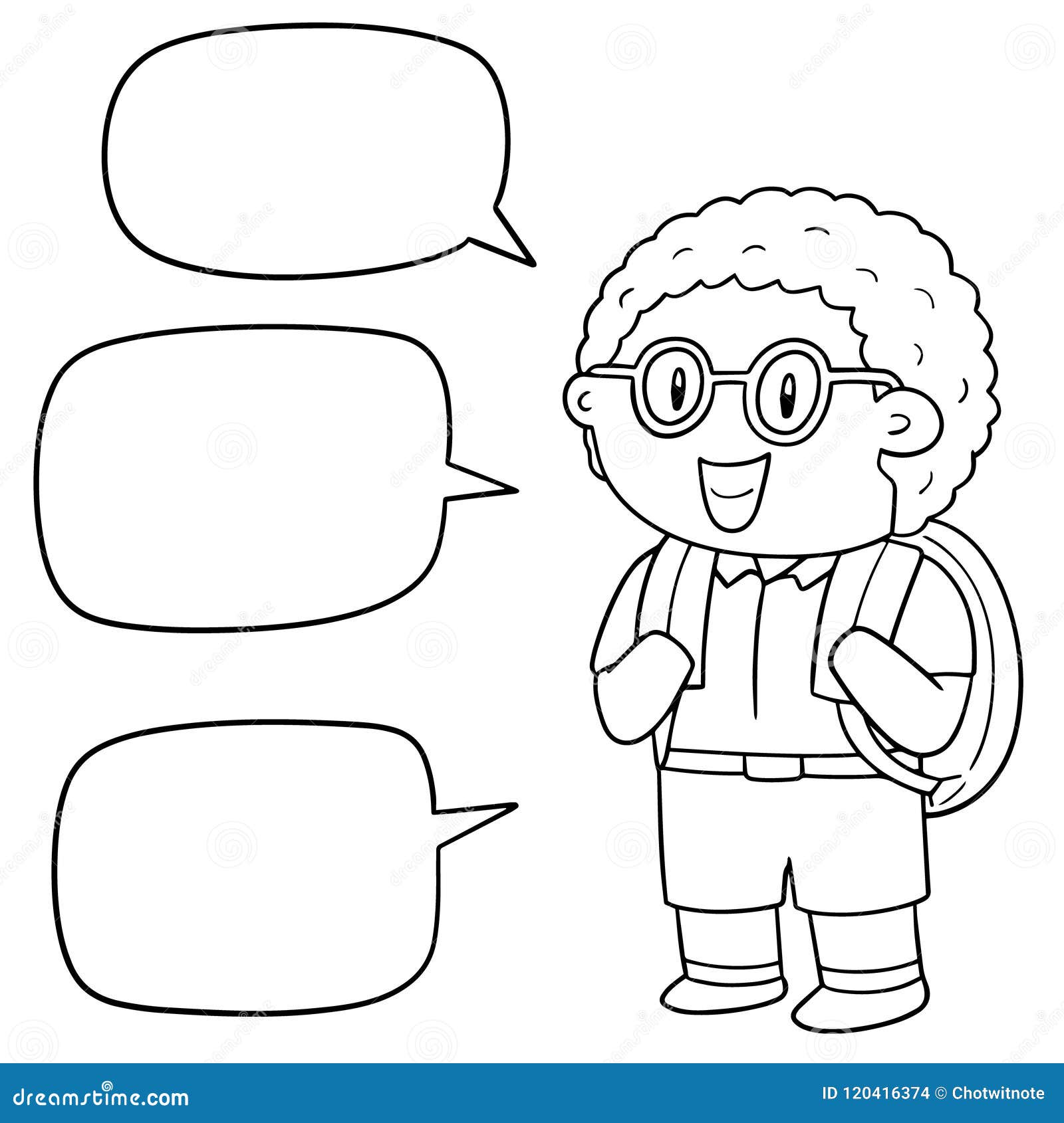 Vector of student stock vector. Illustration of drawn - 120416374