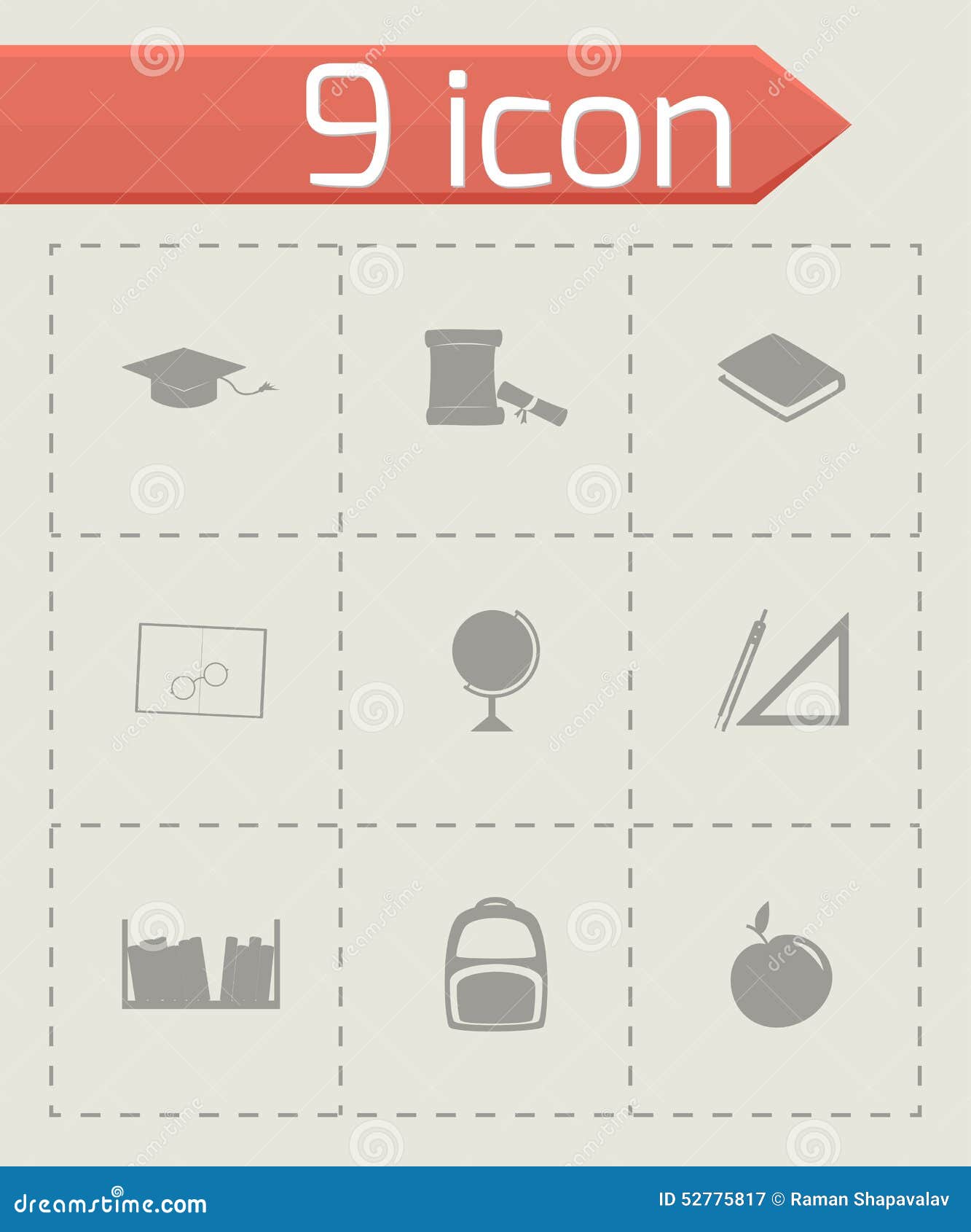 Vector study icon set stock vector. Illustration of graduated - 52775817