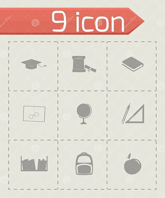 Vector study icon set stock vector. Illustration of graduated - 52775817