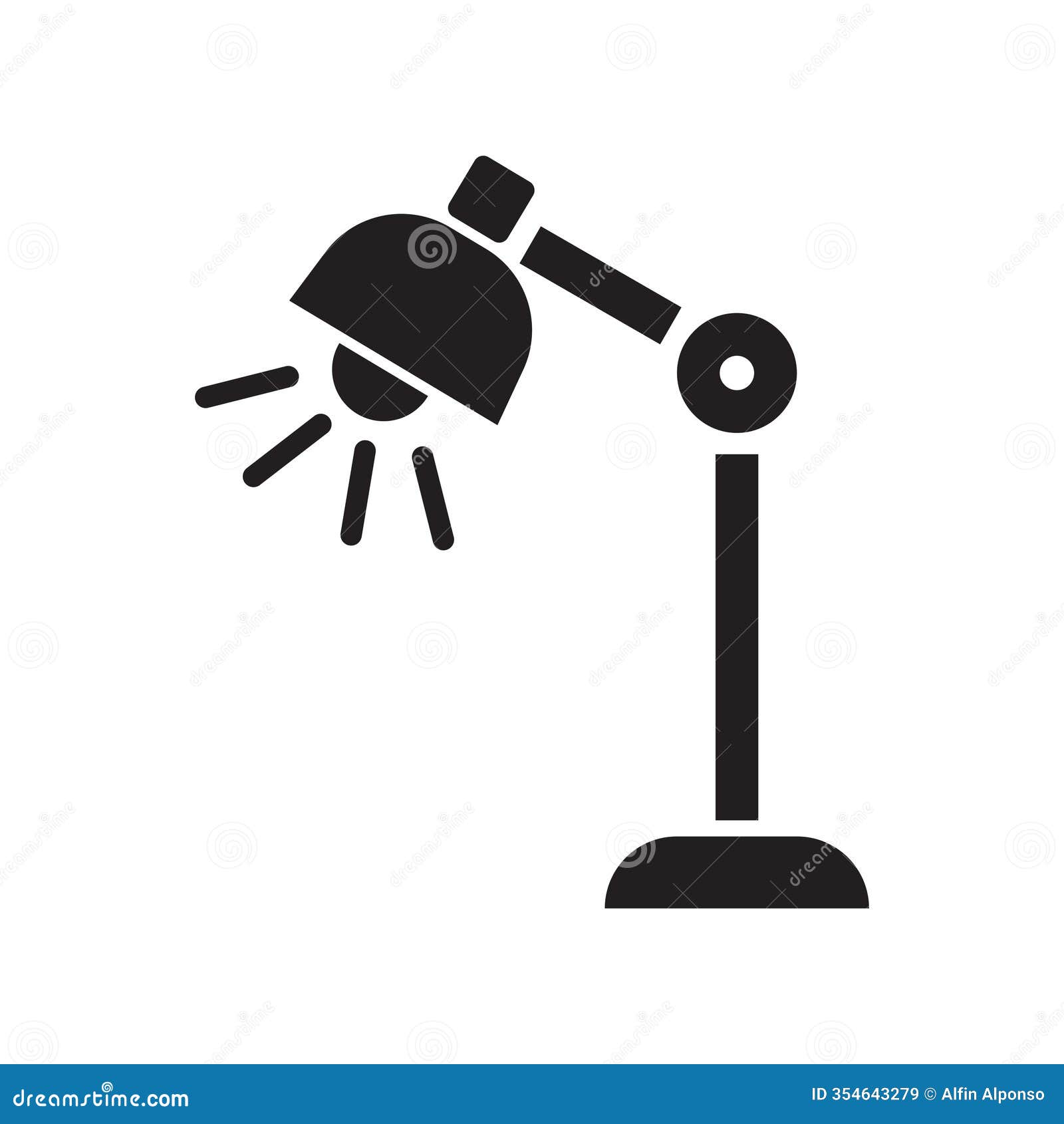 Vector Study Lamp Icon Symbol Stock Illustration - Illustration of ...