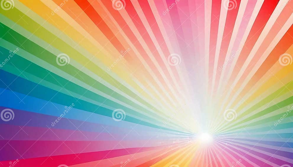 Vector Style Background Image of Gradient Rainbow Rays Stock Illustration - Illustration of ...
