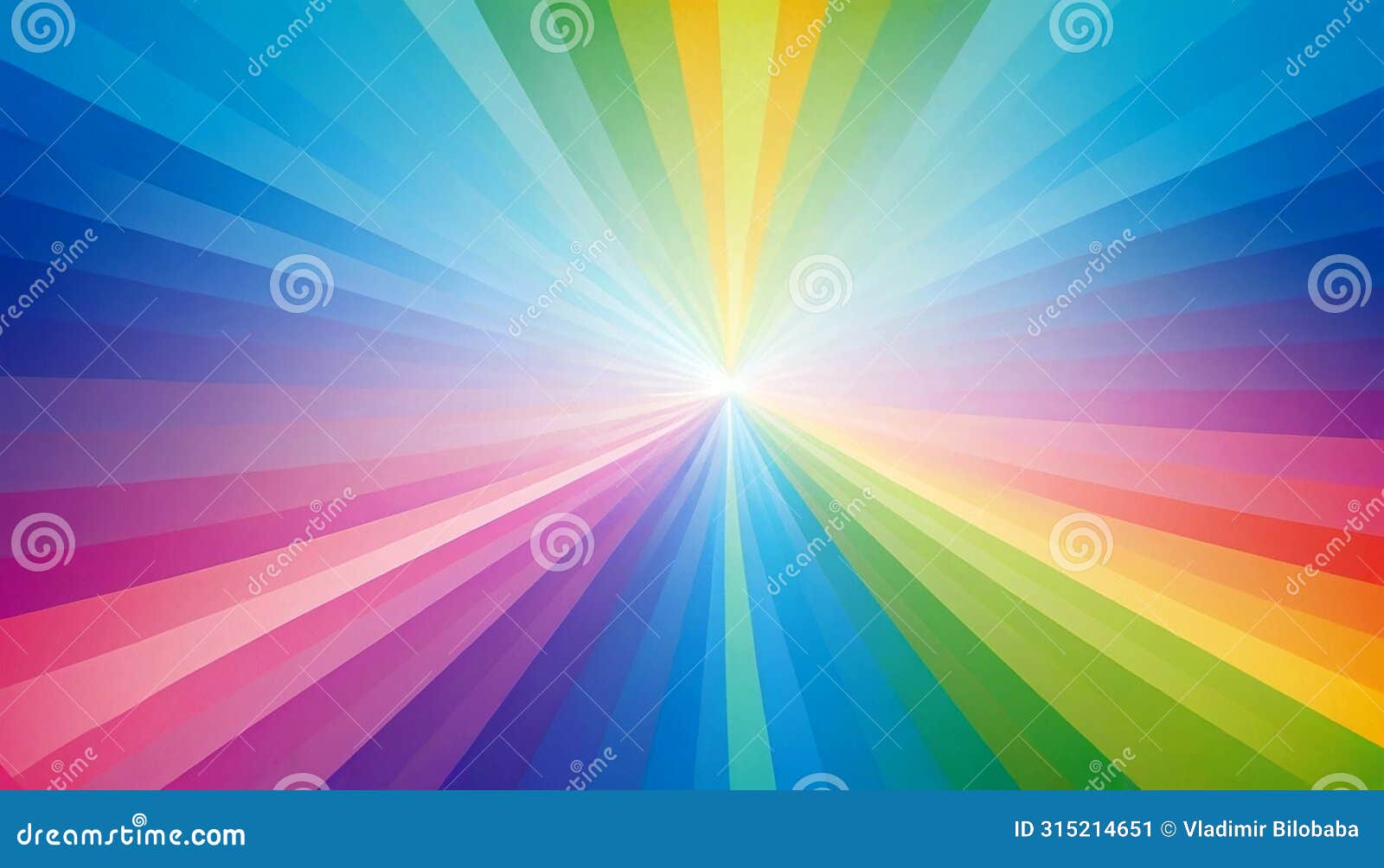 Vector Style Background Image of Gradient Rainbow Rays Stock ...