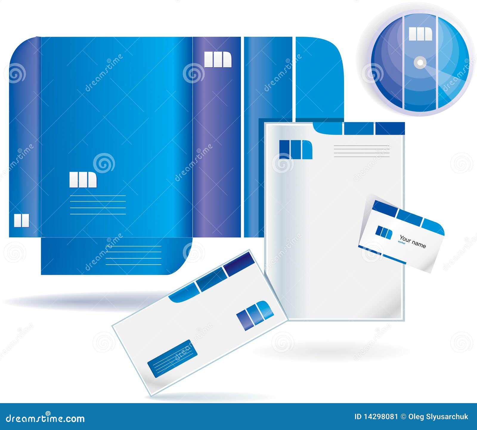 Vector style folders stock vector. Illustration of office - 14298081