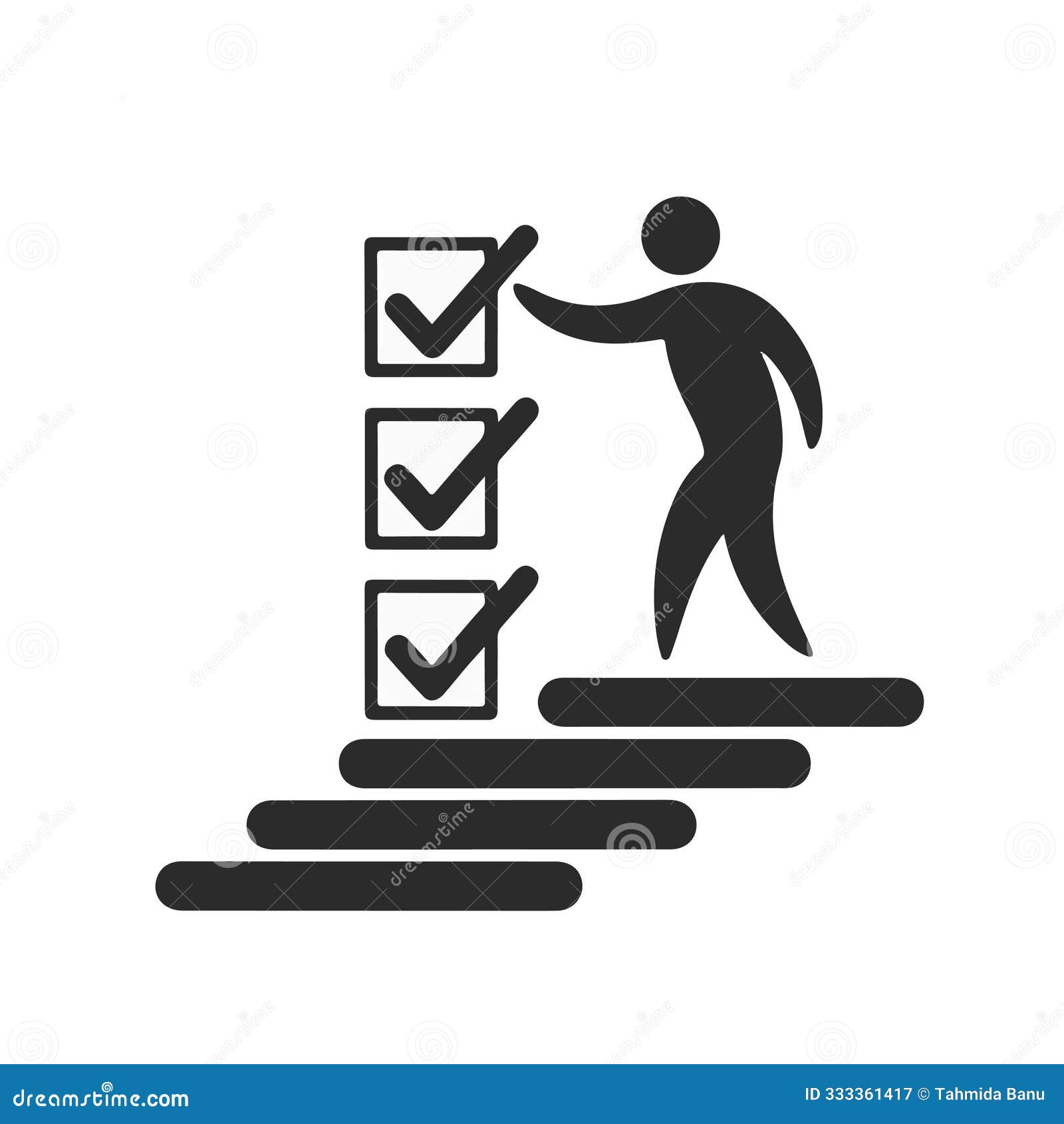 A Vector Style Silhouette of a Check List Icon Stock Illustration ...