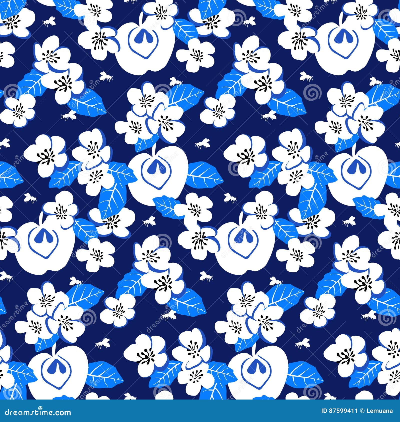 Vector Stylised Floral Colorful Vibrant Seamless Pattern Texture Stock ...