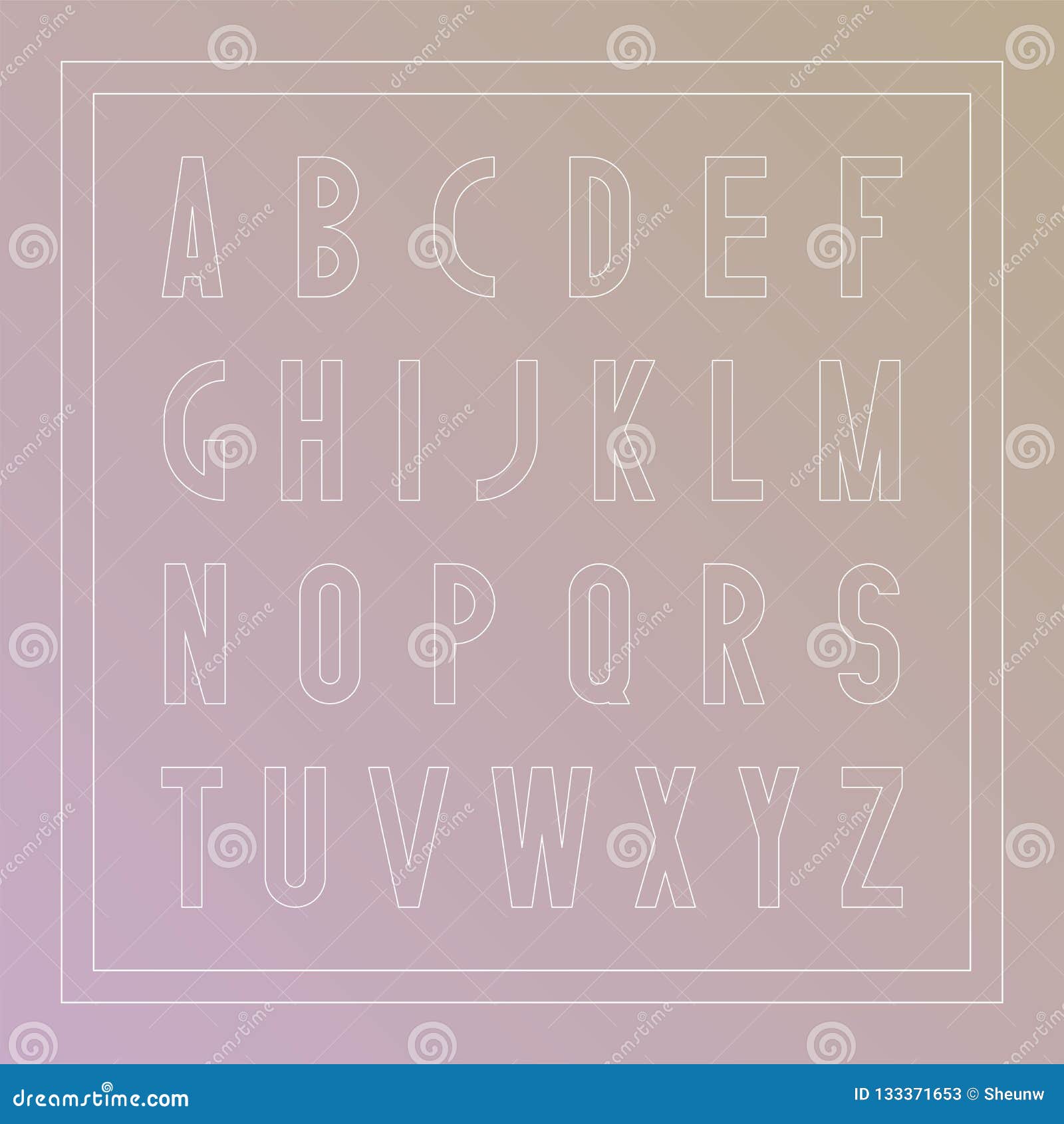 Vector Stylish Font. Modern English Alphabet, Thin Linear Latin Letters ...