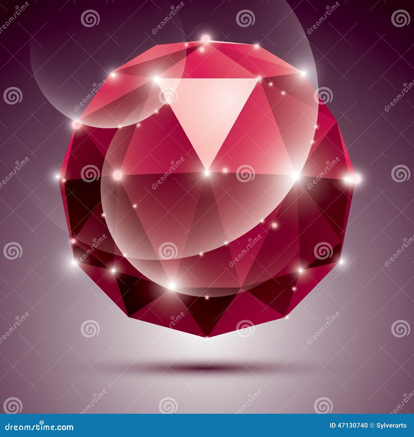 Vector Stylish Illustration, Shiny Rubin Effect, Eps10. Gala 3D Stock ...