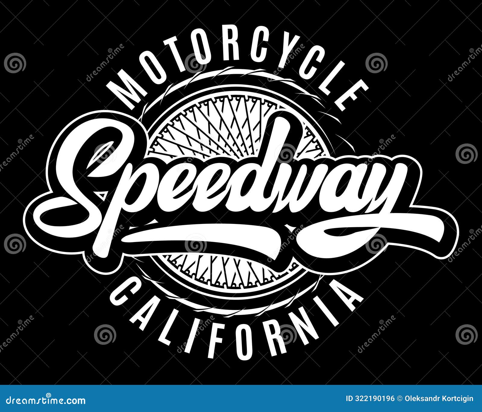 Vector Stylish Monochrome Template on Motorcycle Theme with ...