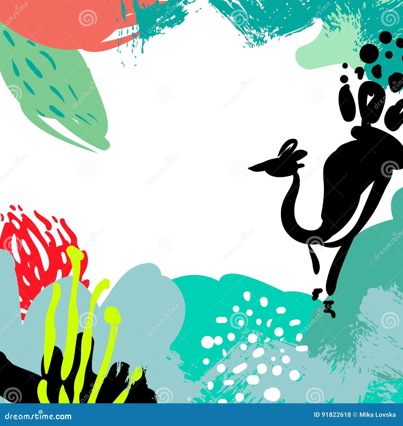 Vector Stylized Background Hand-drawn Illustration. Simple Shape ...